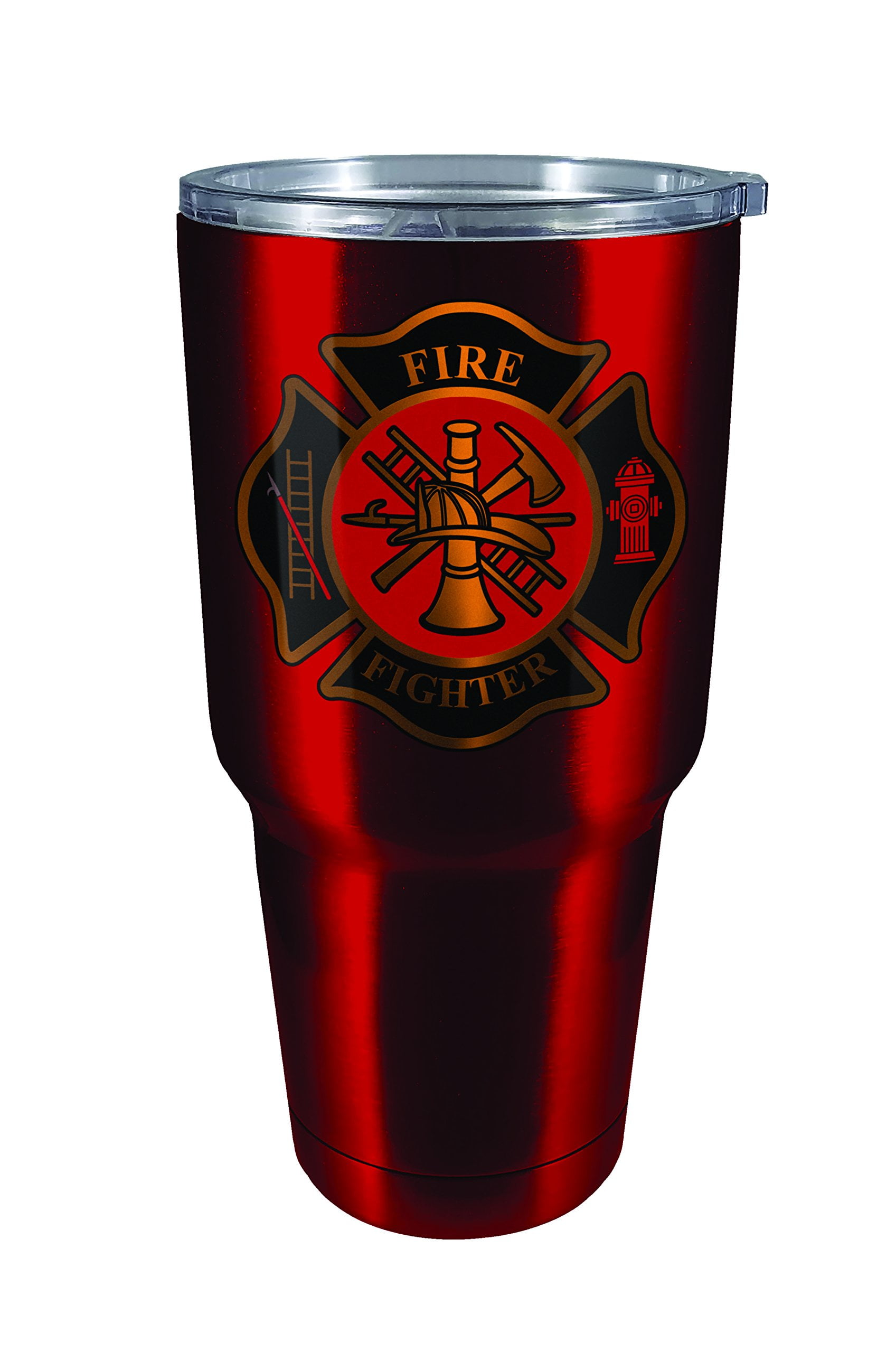 Spoontiques 18456 Firefighter Large Stainless Mug, Red - Walmart.com