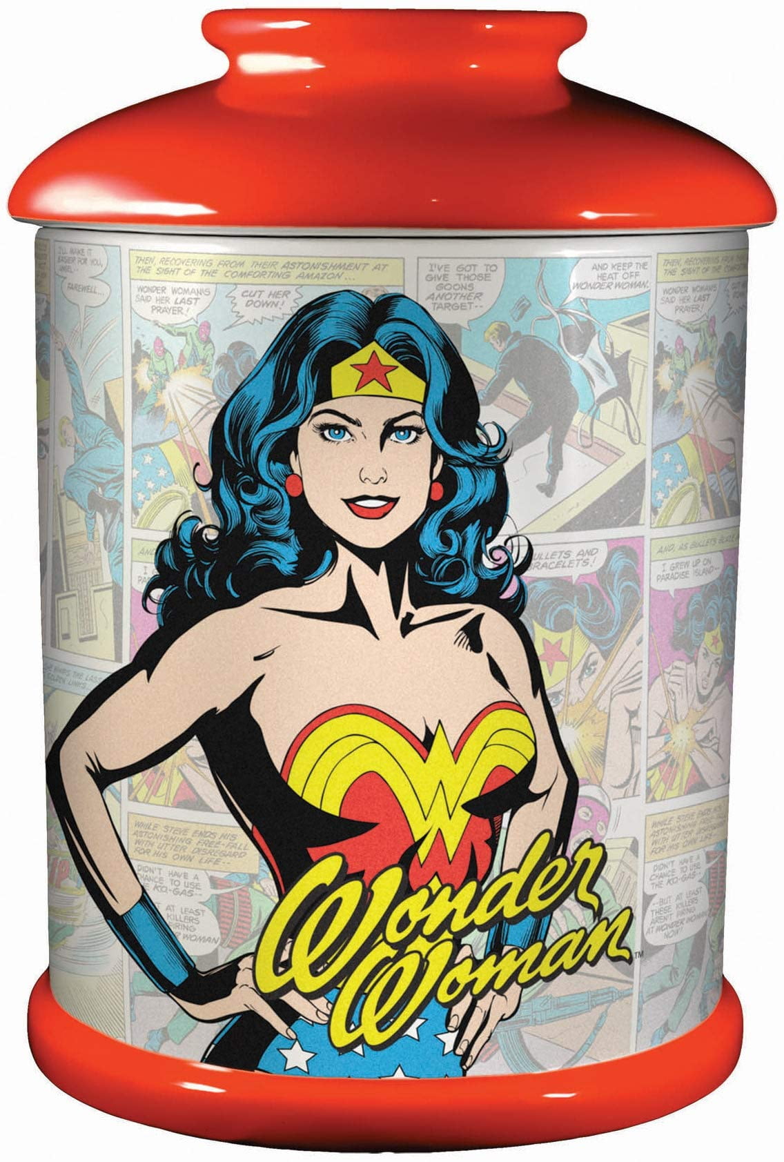 Spoontiques 21003 Wonder Woman Cookie Jar One Size Multicolored ...