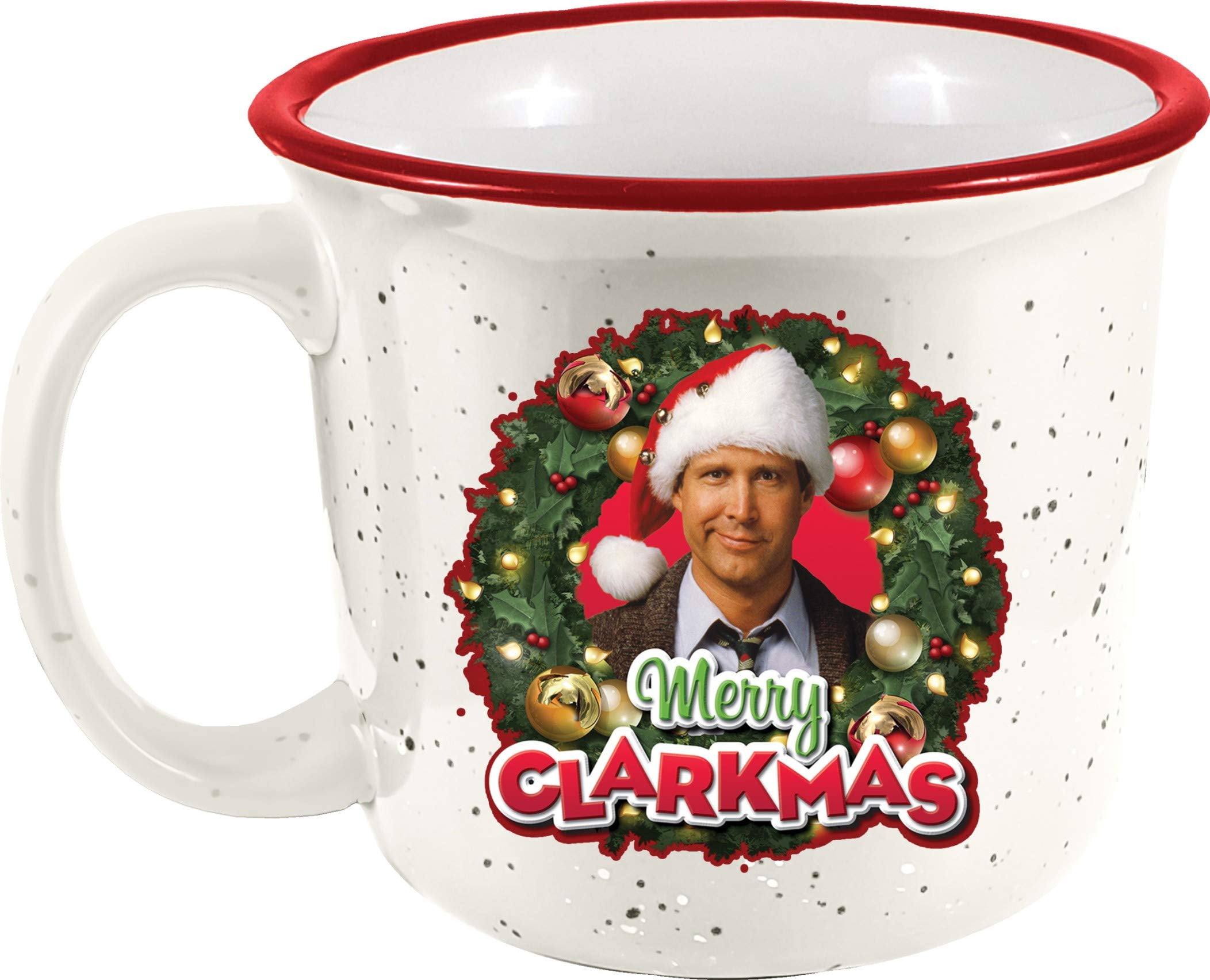 Spoontiques 21535 Merry Clarkmas Ceramic Camper Mug, 14 ounces, White ...