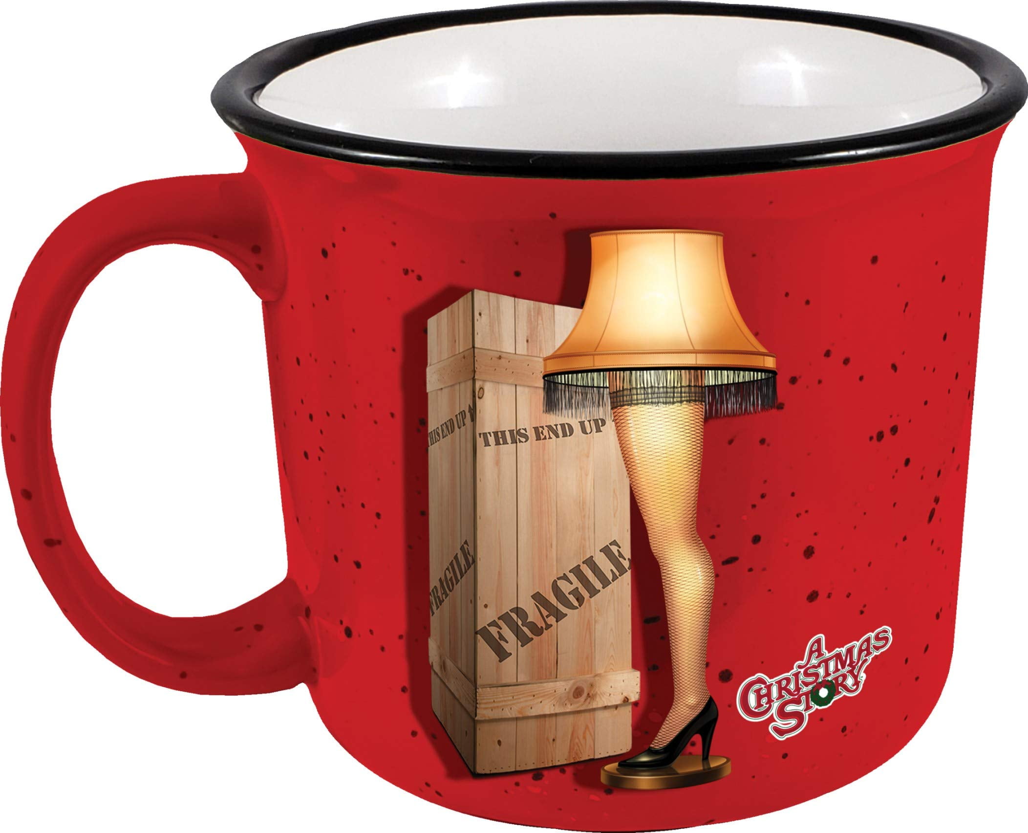 Spoontiques 21547 Leg Lamp Ceramic Camper Mug, 14 ounces, Red - Walmart.com