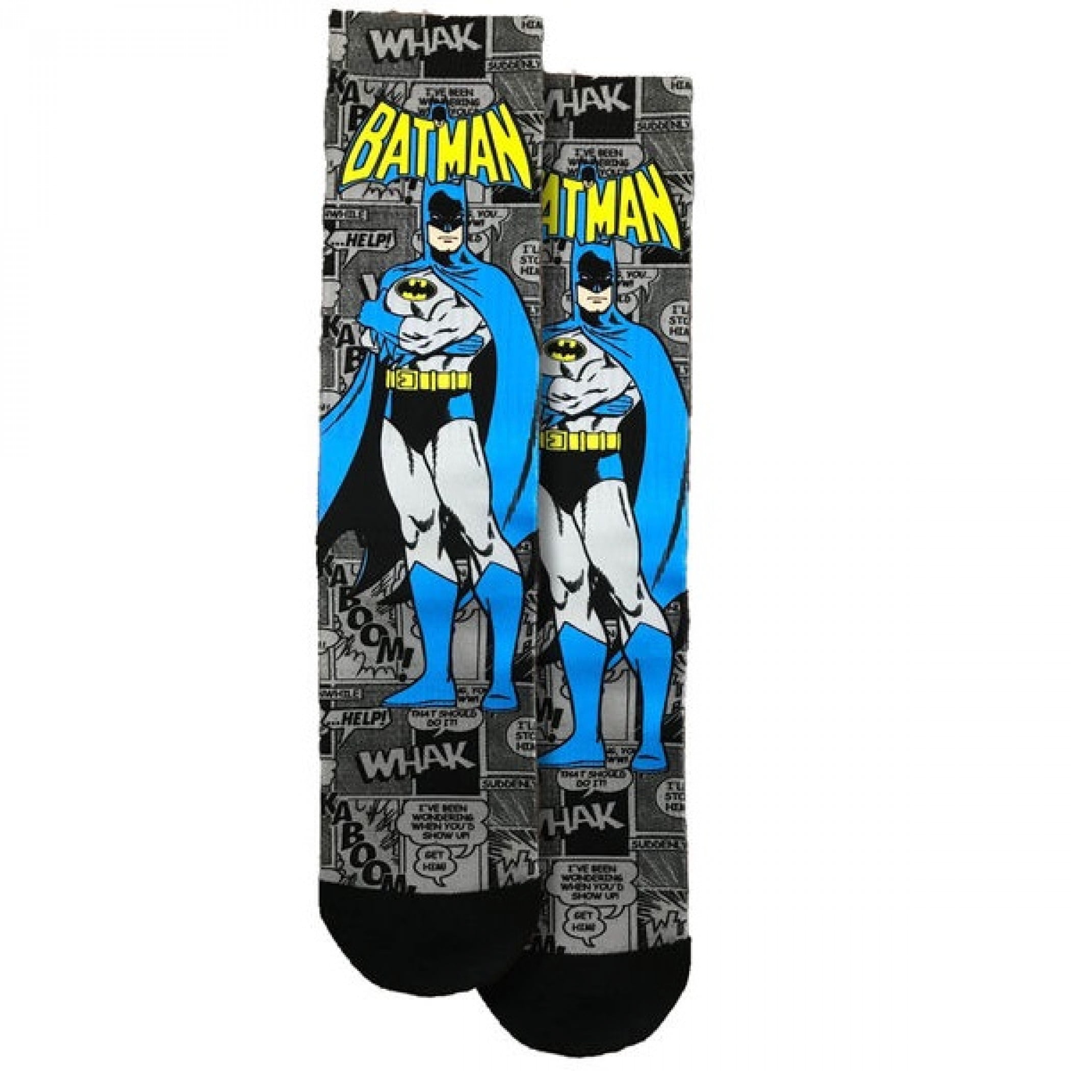 Spoontiques Batman Crew Socks - SHOE SIZE (5-10 Men) (7-12 women ...
