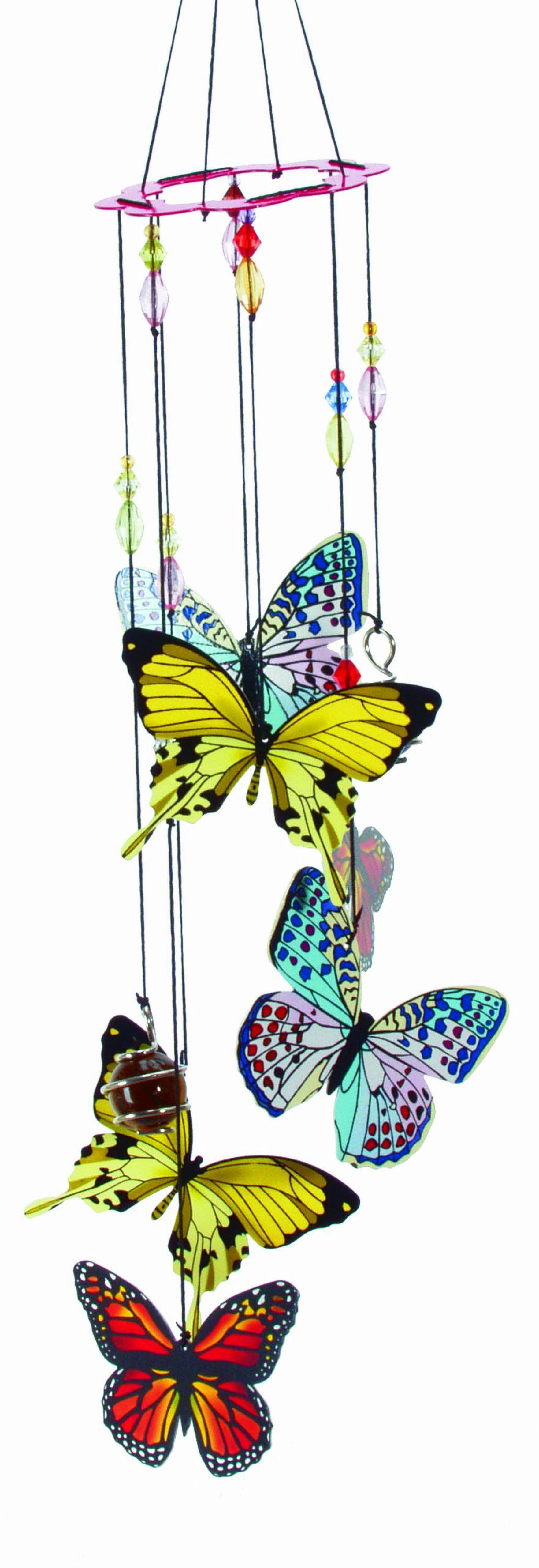 Spoontiques Butterfly Handpainted Metal Chime - Walmart.com
