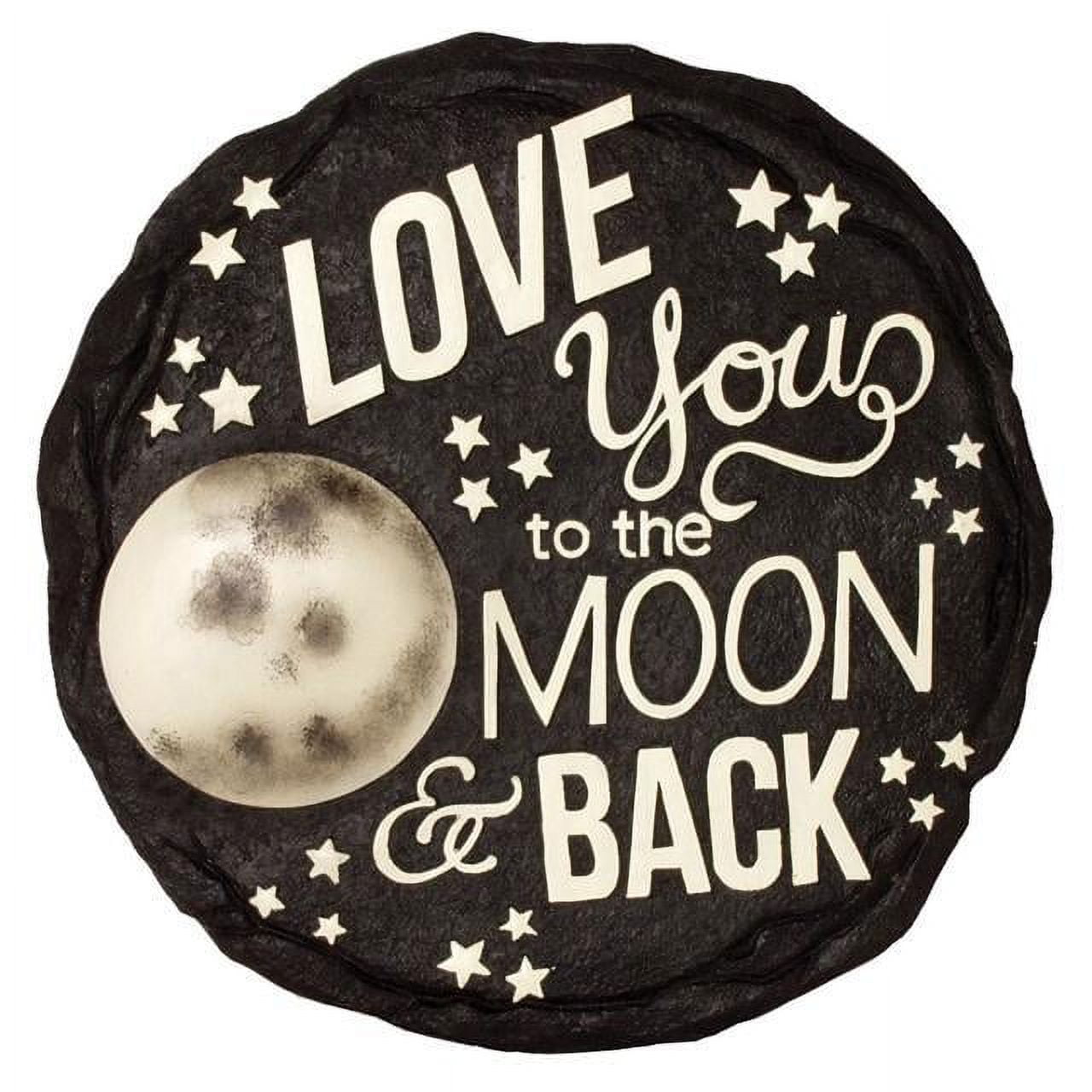 Spoontiques - Garden D??cor - Moon & Back Stepping Stone - Decorative Stone for Garden - Walmart.com