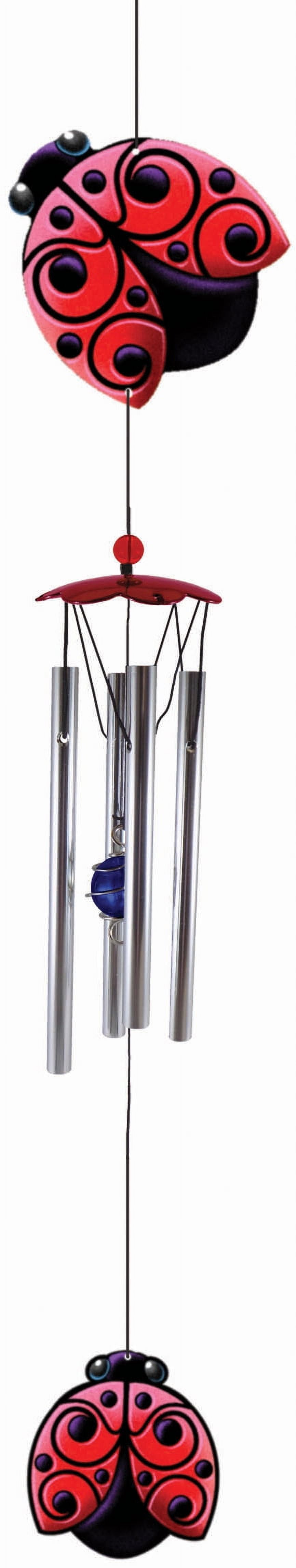 Spoontiques Metal Ladybug Wind Chime for Indoor and Outdoor Use ...