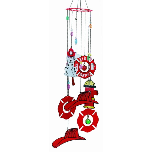 Spoontiques Metal Firefighter Wind Chime - Walmart Business Supplies