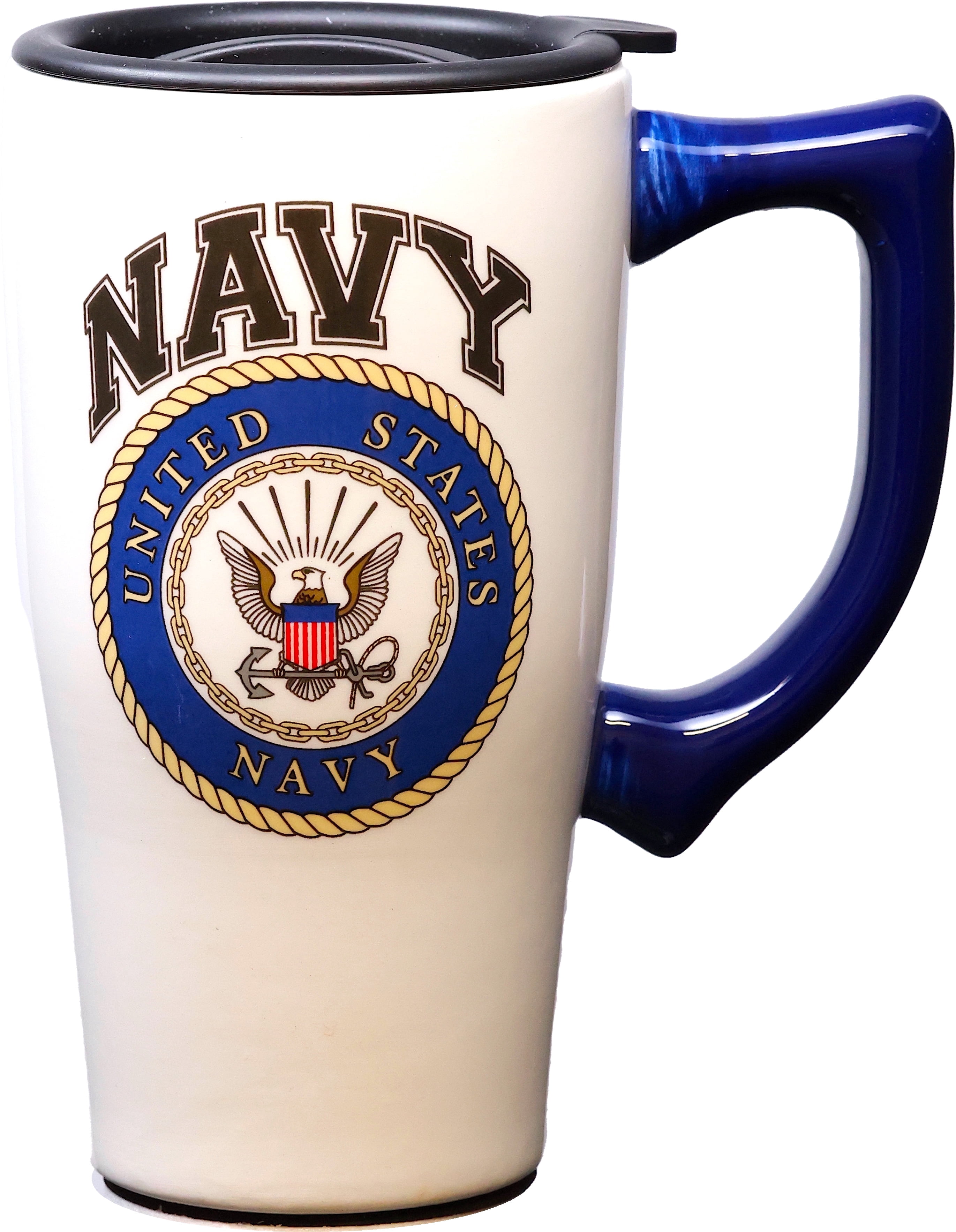NAVY 18 OUNCE CERAMIC TRAVEL MUG - Walmart.com