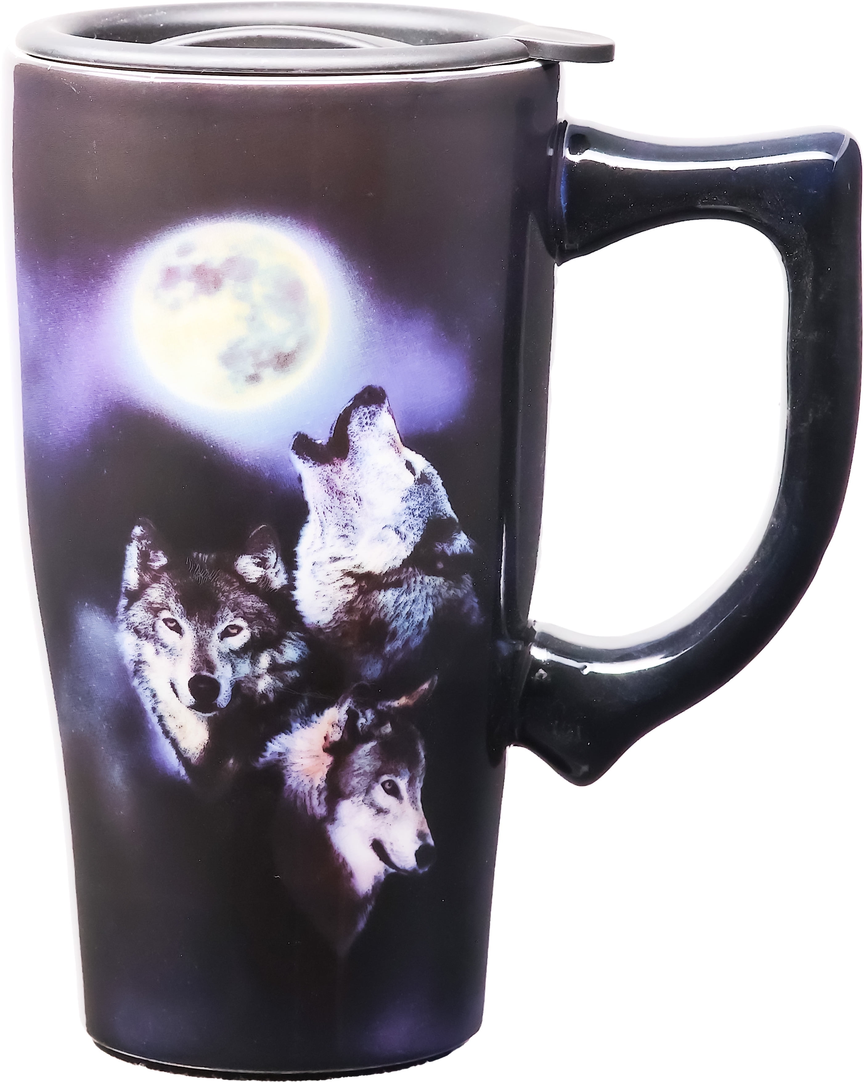 WOLVES 18 OUNCE CERAMIC TRAVEL MUG - Walmart.com
