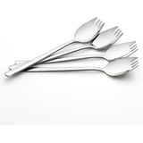 Sporks, Scheam 4Pack Silver Spork Stainless Steel, Metal Spork for ...