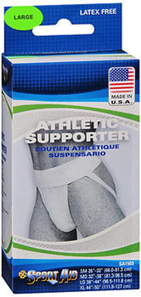 Sport Aid Athletic Supporter, Large 38"-44", White - Walmart.com