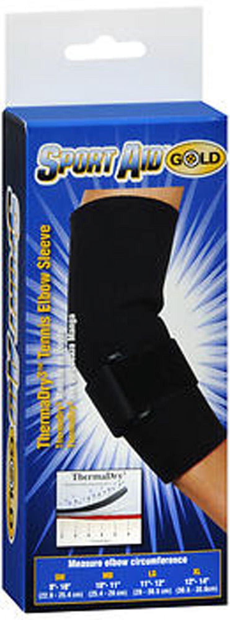 Sport Aid Gold ThermaDry Tennis Elbow Sleeve, Medium HSA/FSA Eligible ...