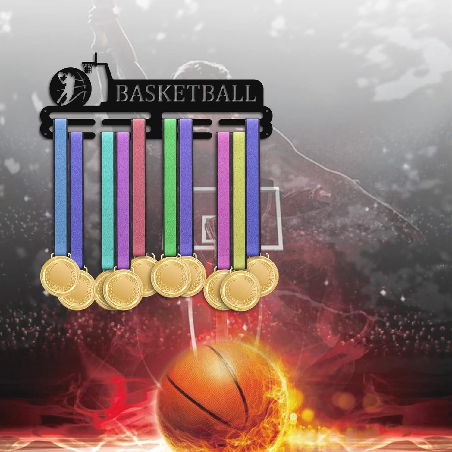 Sport Basketball Medals Display Stand Sports Competition Medal Holder ...