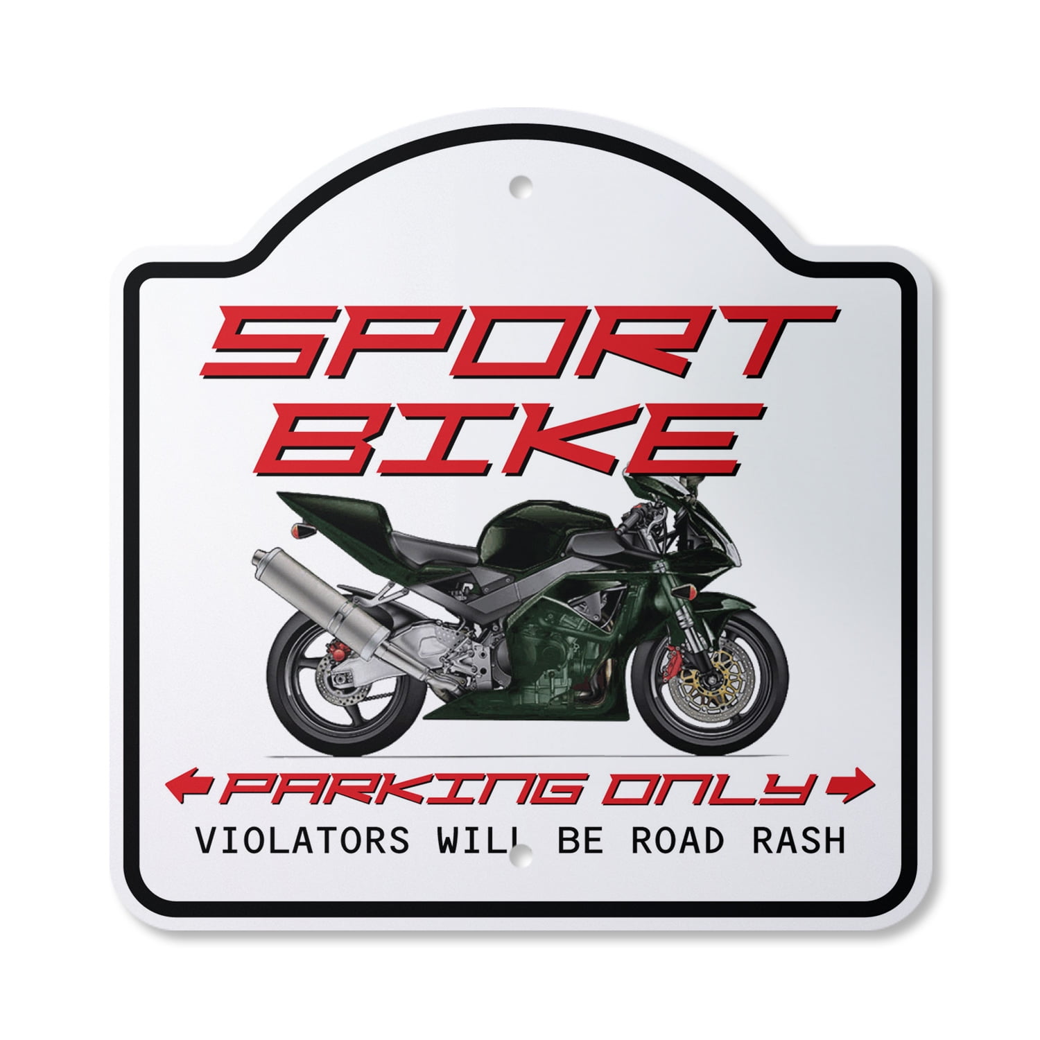 Sport Bike Parking 10” x 10” Sign | Indoor/Outdoor Plastic ...
