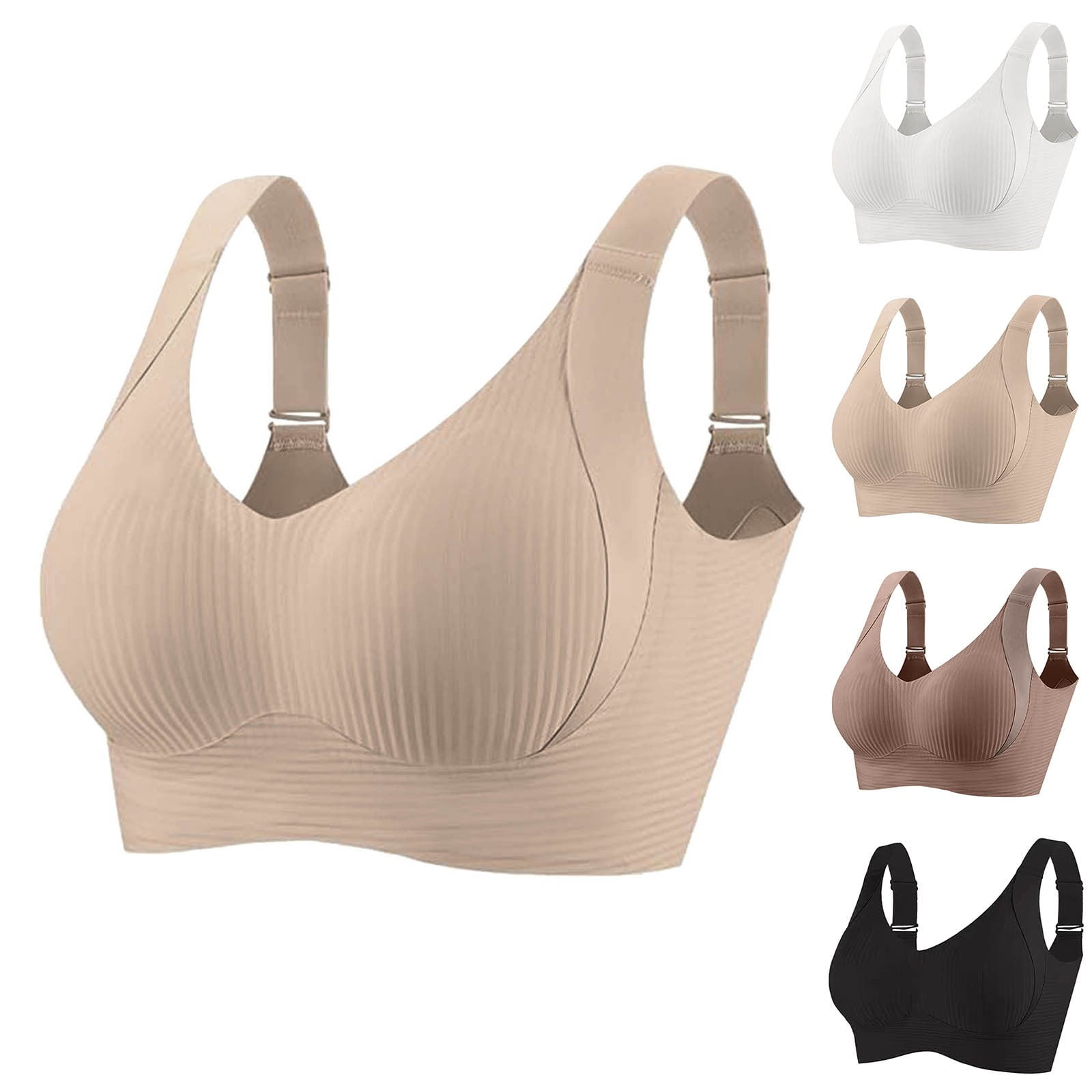 Sport Bras Women Cordless Backless Spongeless With Convertible Shoulder ...