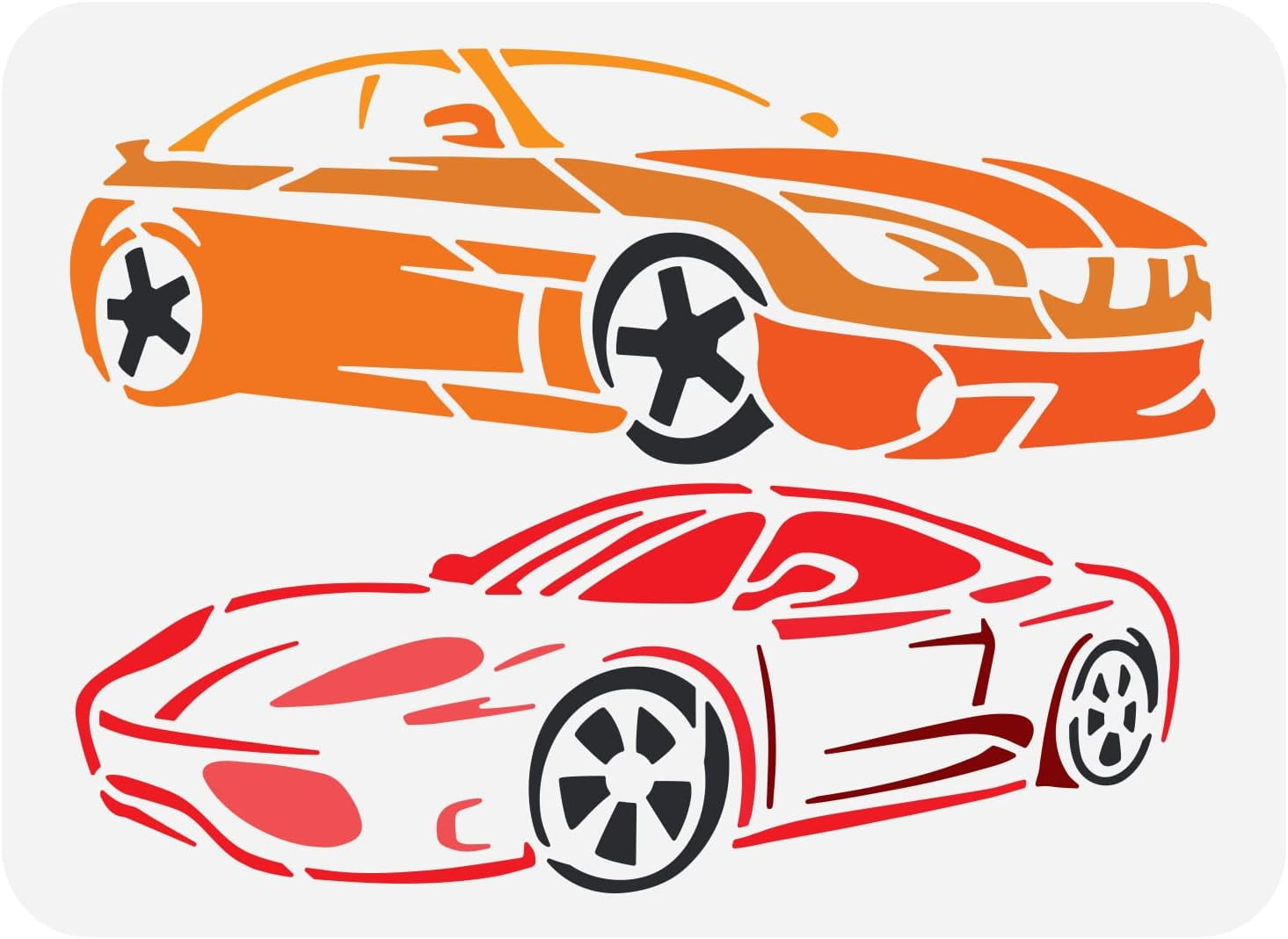 Sport Car Stencil 8.3x11.7inch Reusable Roadster Painting Stencil DIY ...