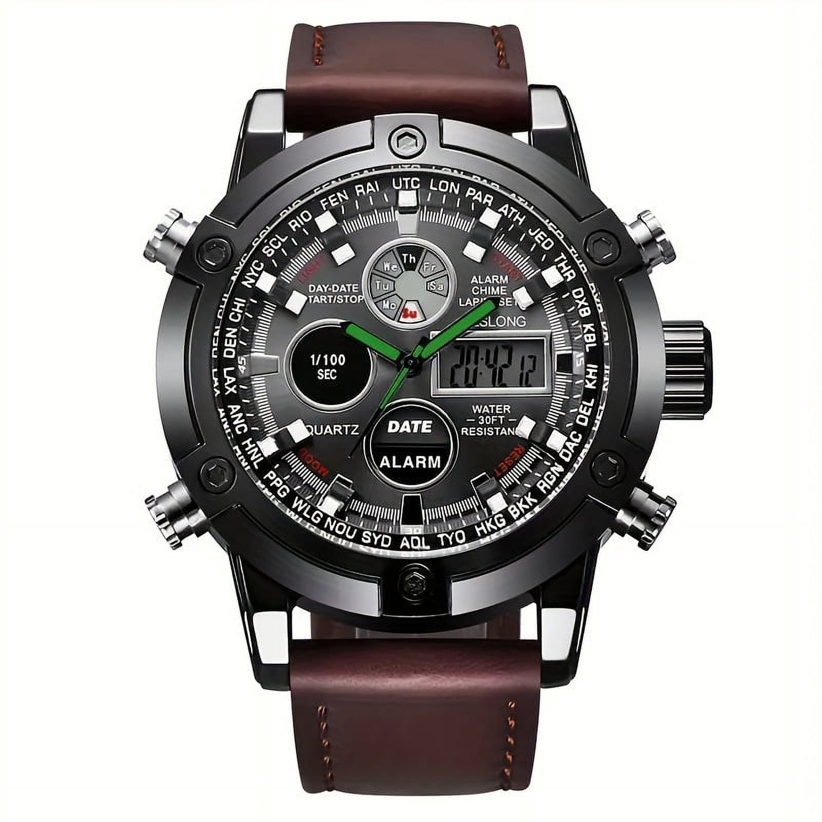 Sport Chronograph Watches, Alarm Clock Men's Wrist Watch, ldealChoice ...