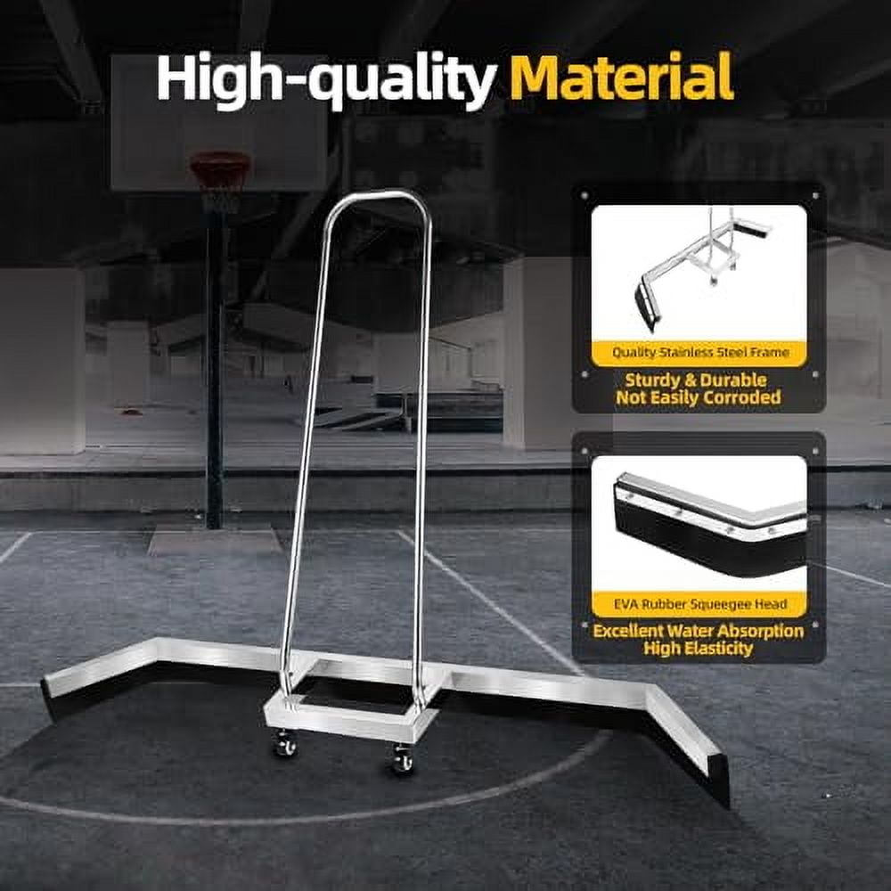 Sport Court Squeegee Stadium Pusher Water Rolling Heavy Duty Floor ...