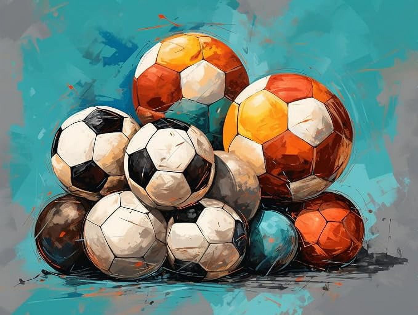 Sport Diamond Art Painting Kits for Adults & Kids Beginner, Football ...
