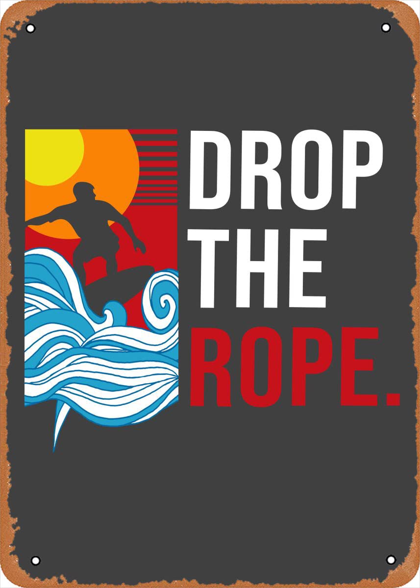 Sport Drop the Rope Wakesurfing Poster Retro Vintage Aluminium Metal ...