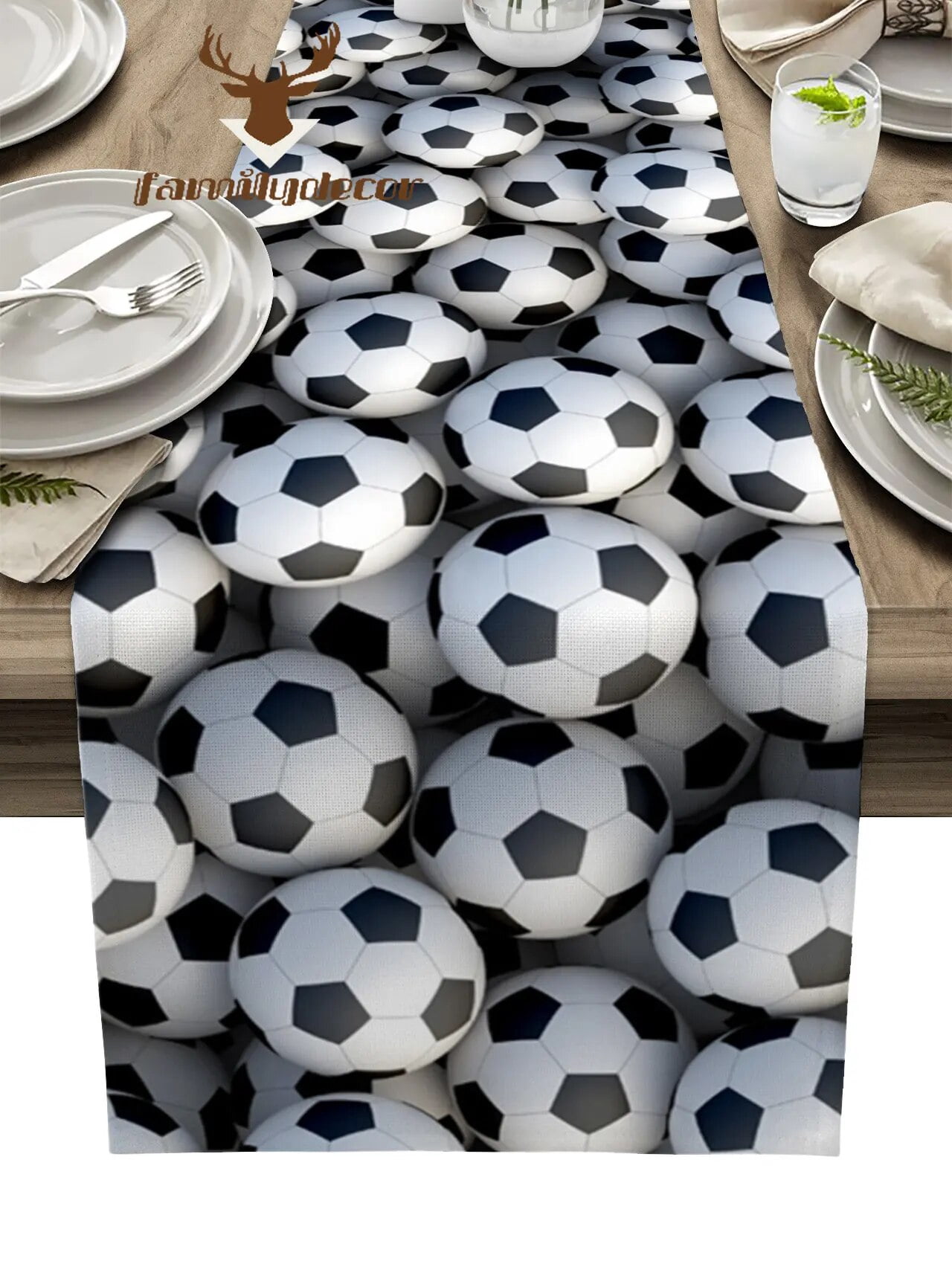 Sport Football Texture Table Runner Home Wedding Decor Table Flag Mat ...