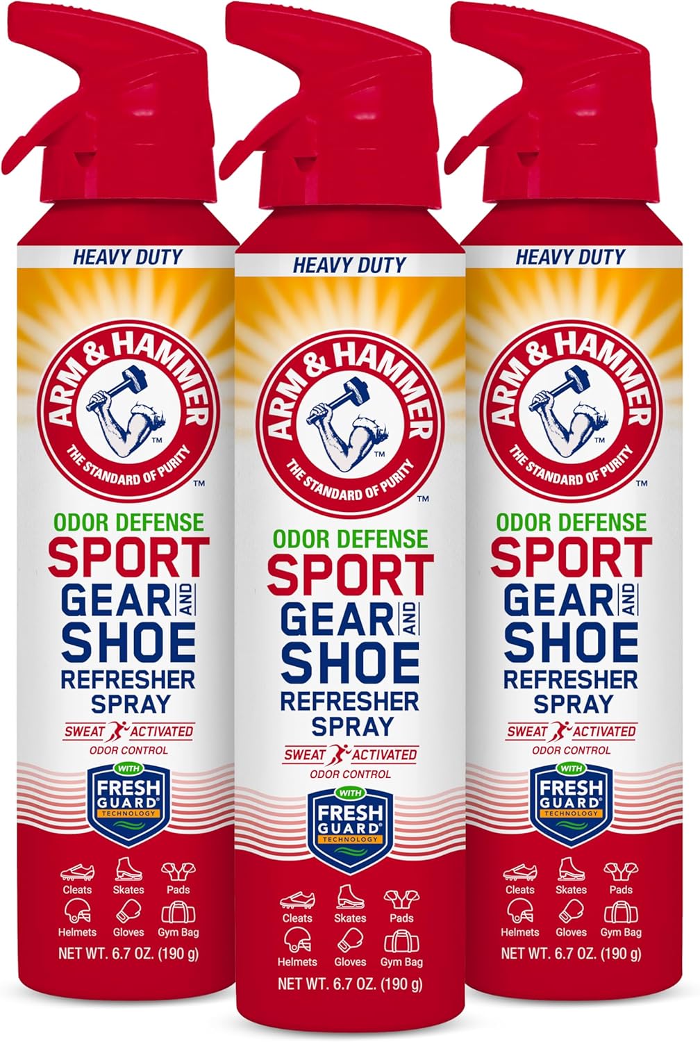 Sport Gear & Shoe Refresher Spray, Heavy Duty Odor Defense for Sports ...