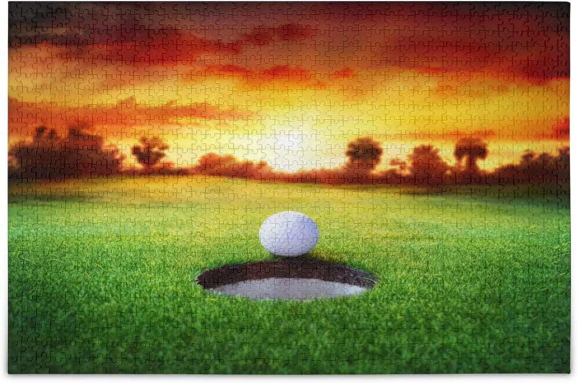 Sport Golf Ball Sunset Grass Jigsaw Puzzle Leisure Creative Games 1000 ...