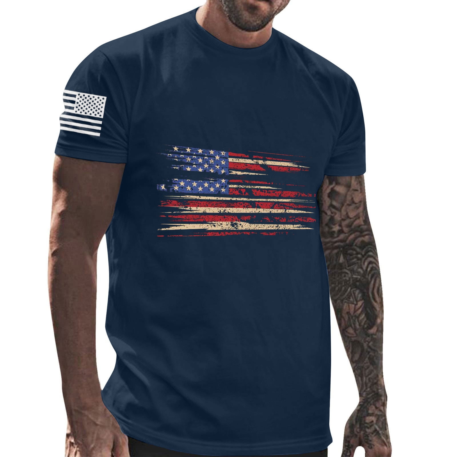 Sport Gym Casual Running Shorts for Man Fall Summer Patriotic Print ...