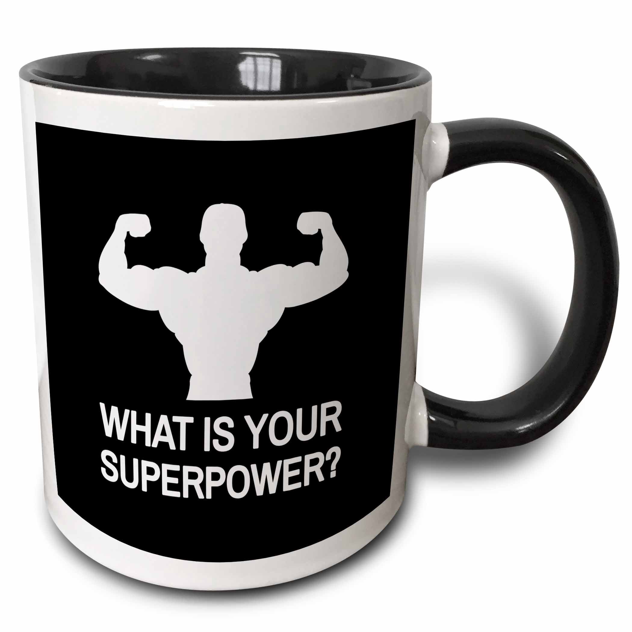 Sport. Health. Man of muscle. What is your superpower. White on black ...