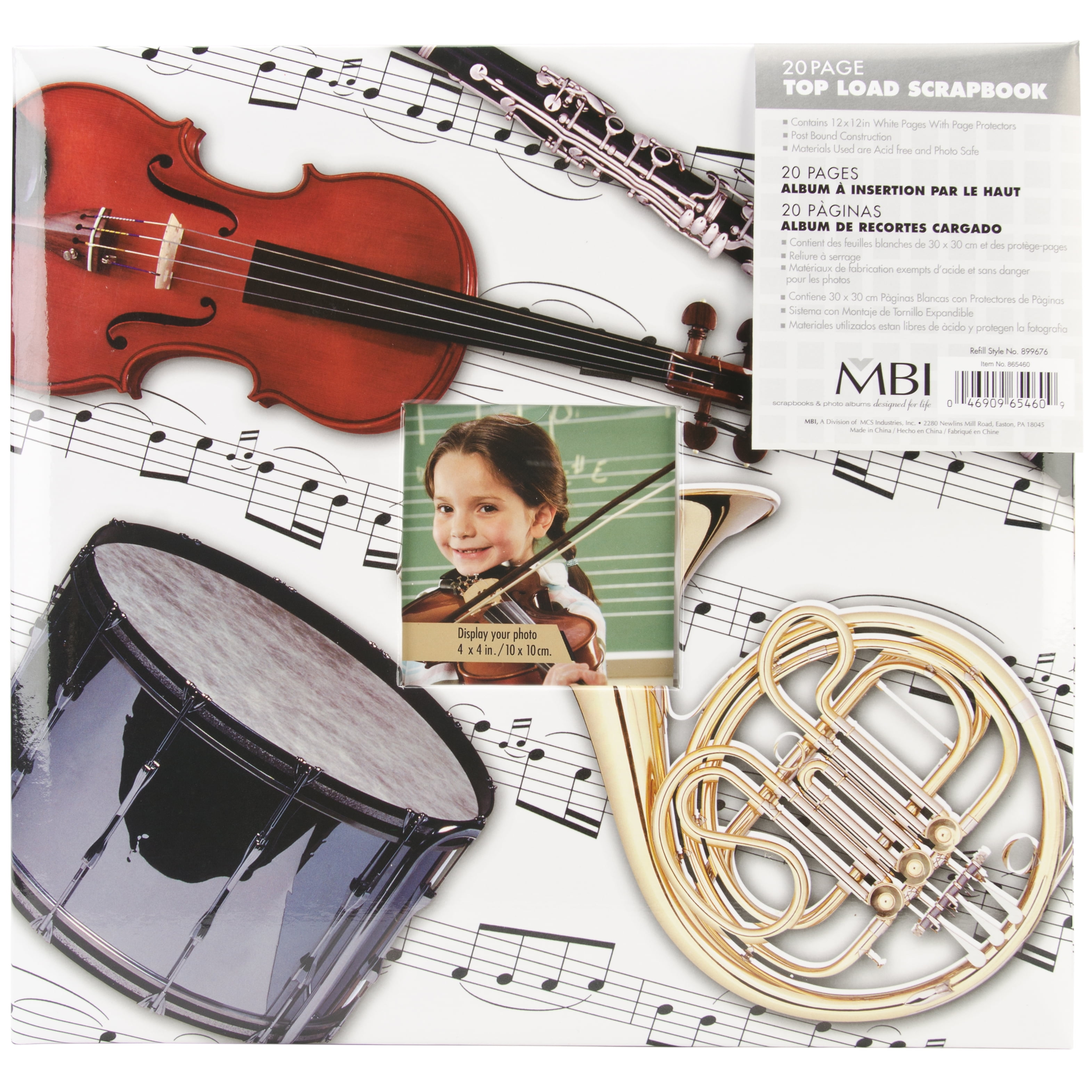 Sport & Hobby Postbound Album 12''X12'', Musical Instruments - Walmart.com