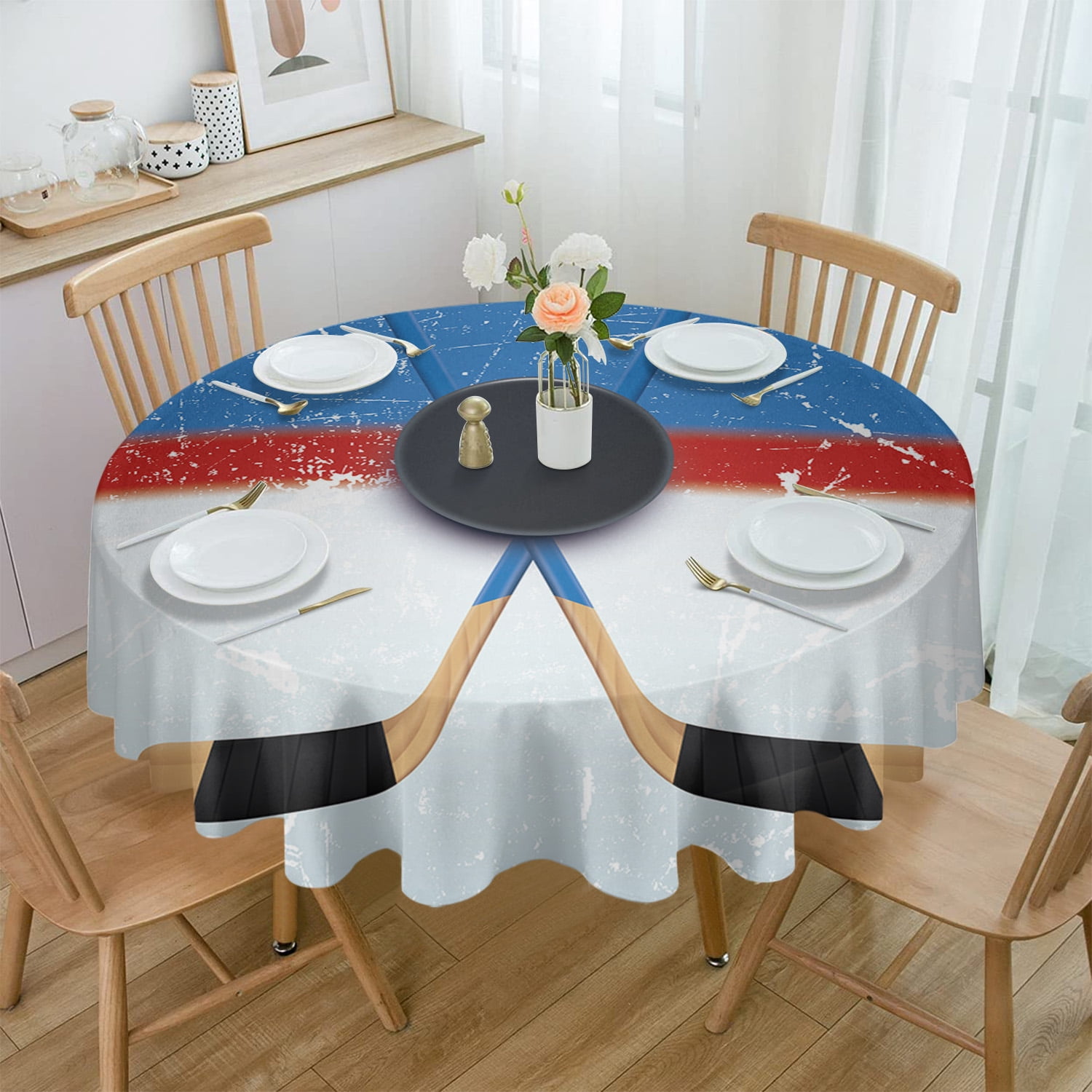 Sport Hockey Stadium Retro Tablecloths for Dining Table Waterproof ...