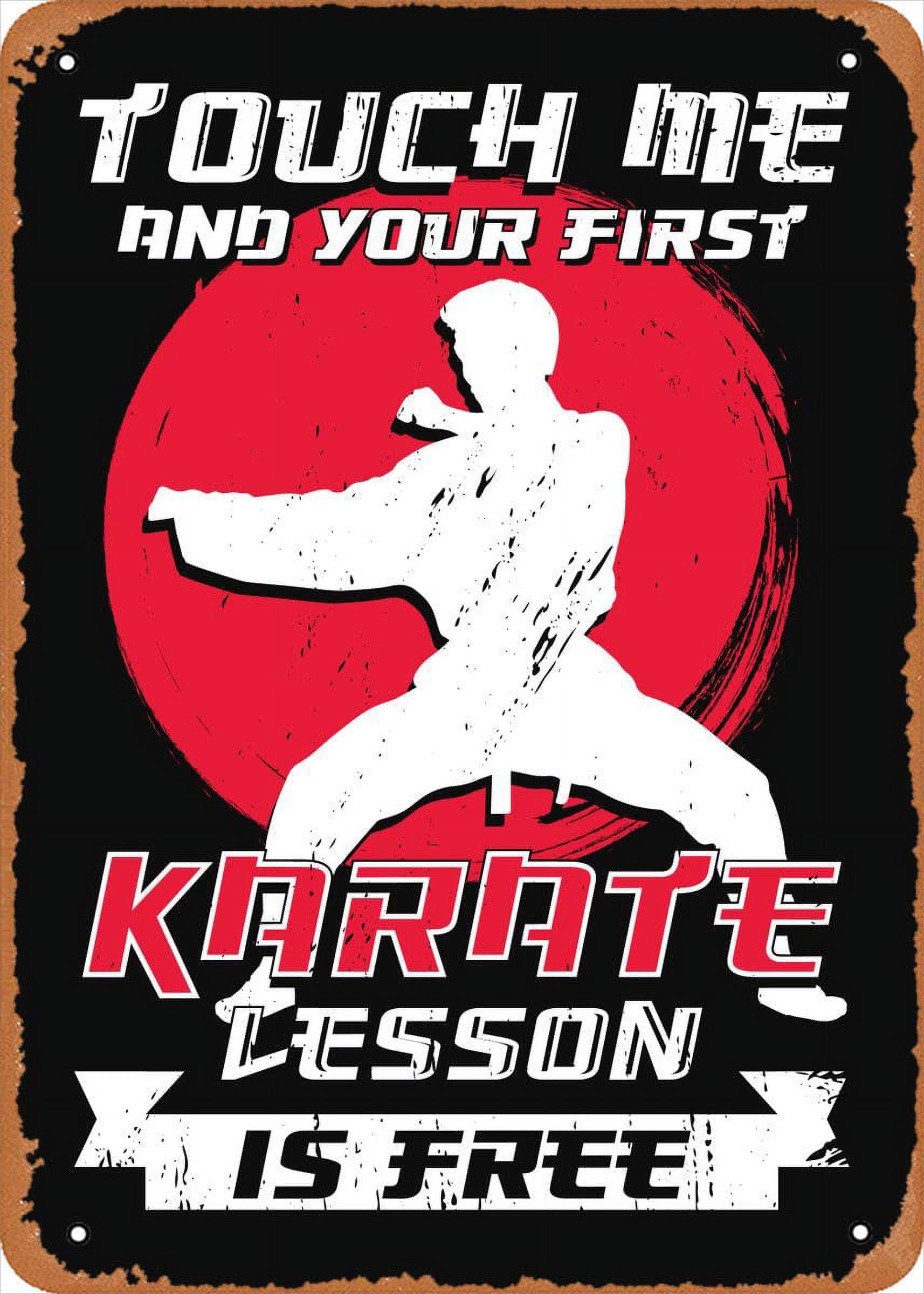 Sport Karate Karateka Design Poster Retro Vintage Aluminium Metal Sign ...