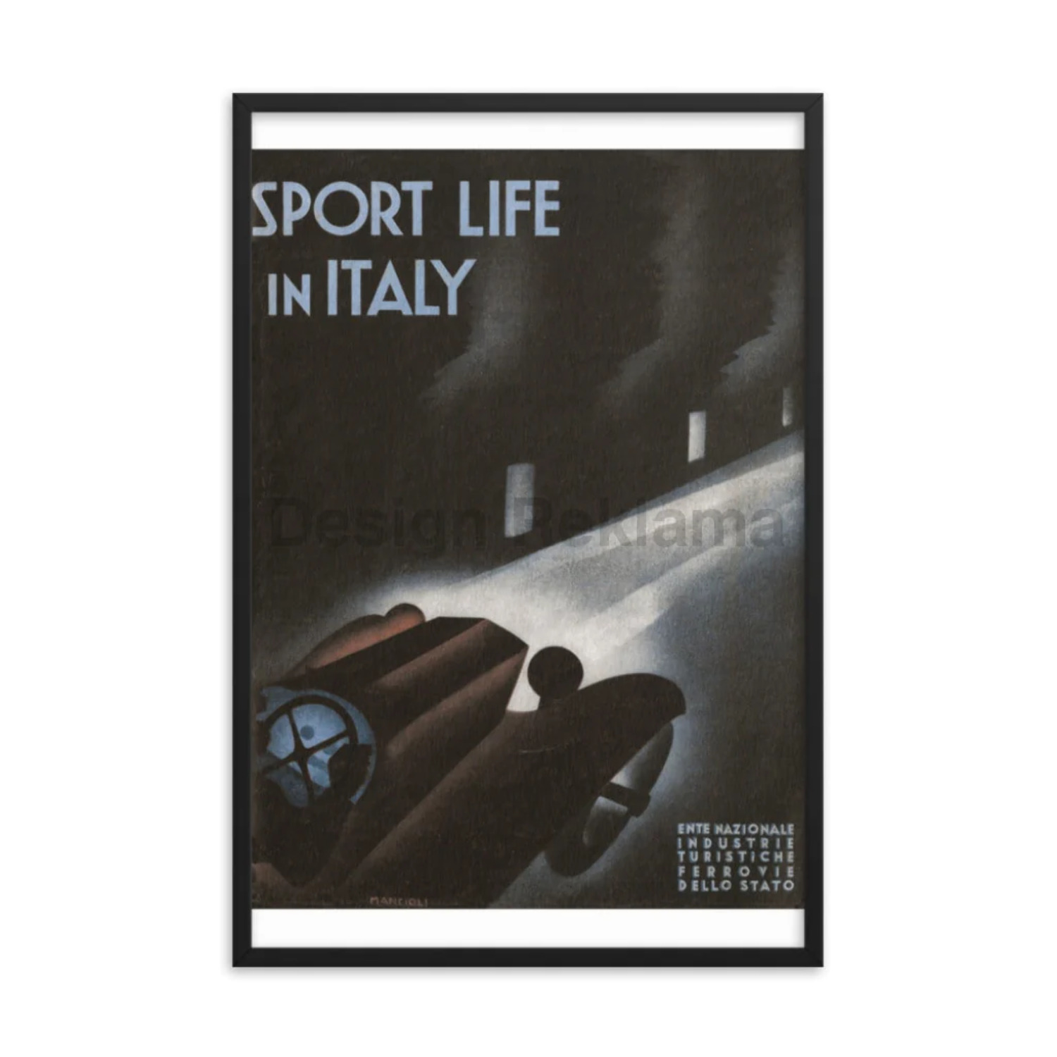 Sport Life in Italy Vintage Travel Poster, circa 1932. Framed Vintage ...