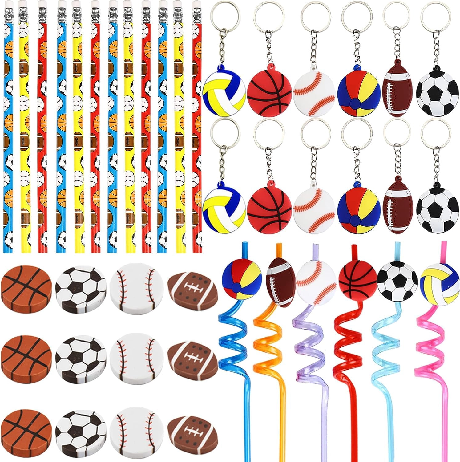 Sport Party Favors, Mini Sports Balls Toy Baseball Basketball Football ...