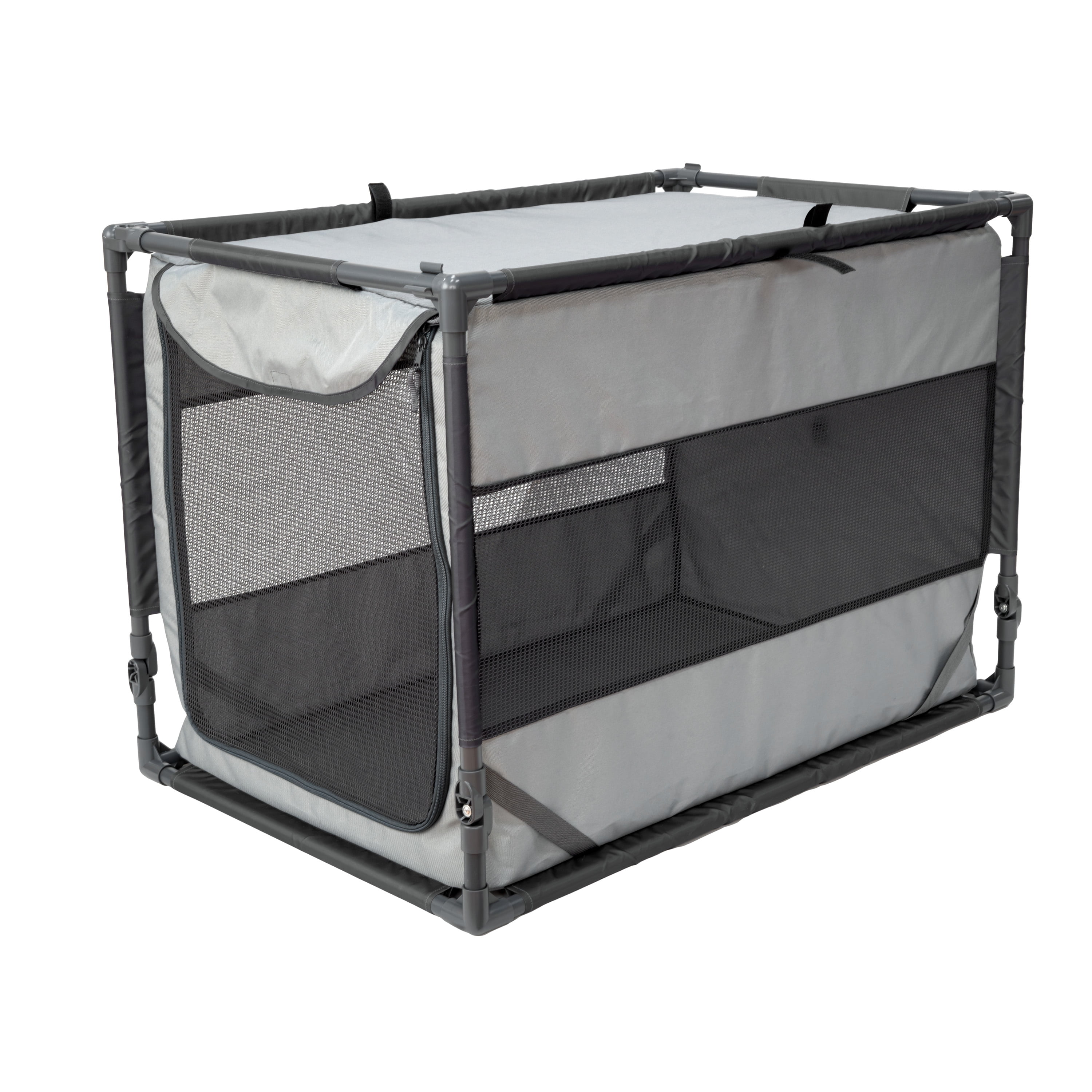 Sport Pet Designs Portable Folding Dog Kennel, Gray, Large - Walmart ...
