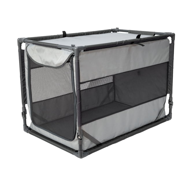 Sport Pet Designs Portable Folding Dog Kennel, Gray, Large - Walmart ...