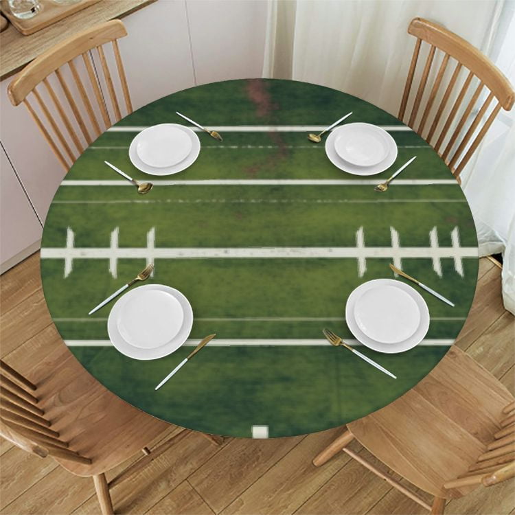 Sport Round Fitted with Elastic Edge, Field and Ball Table Cloth ...