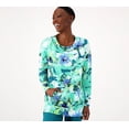 Sport Savvy Women’s All Day French Terry Floral Pocket Pullover- Spruce ...