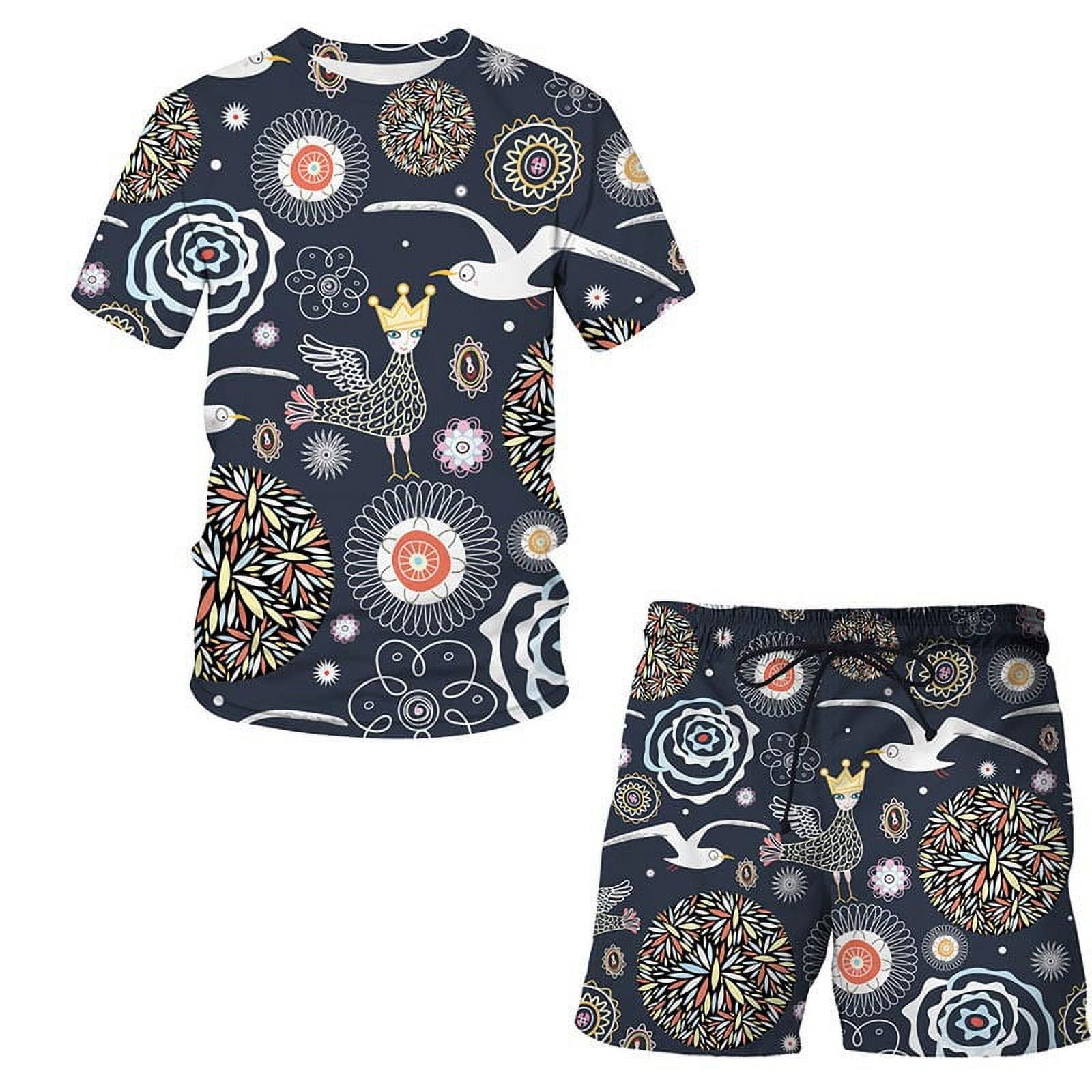 Sport Set for Mens,Men's Short Sleeve T Shirts and Shorts Set Elephant ...