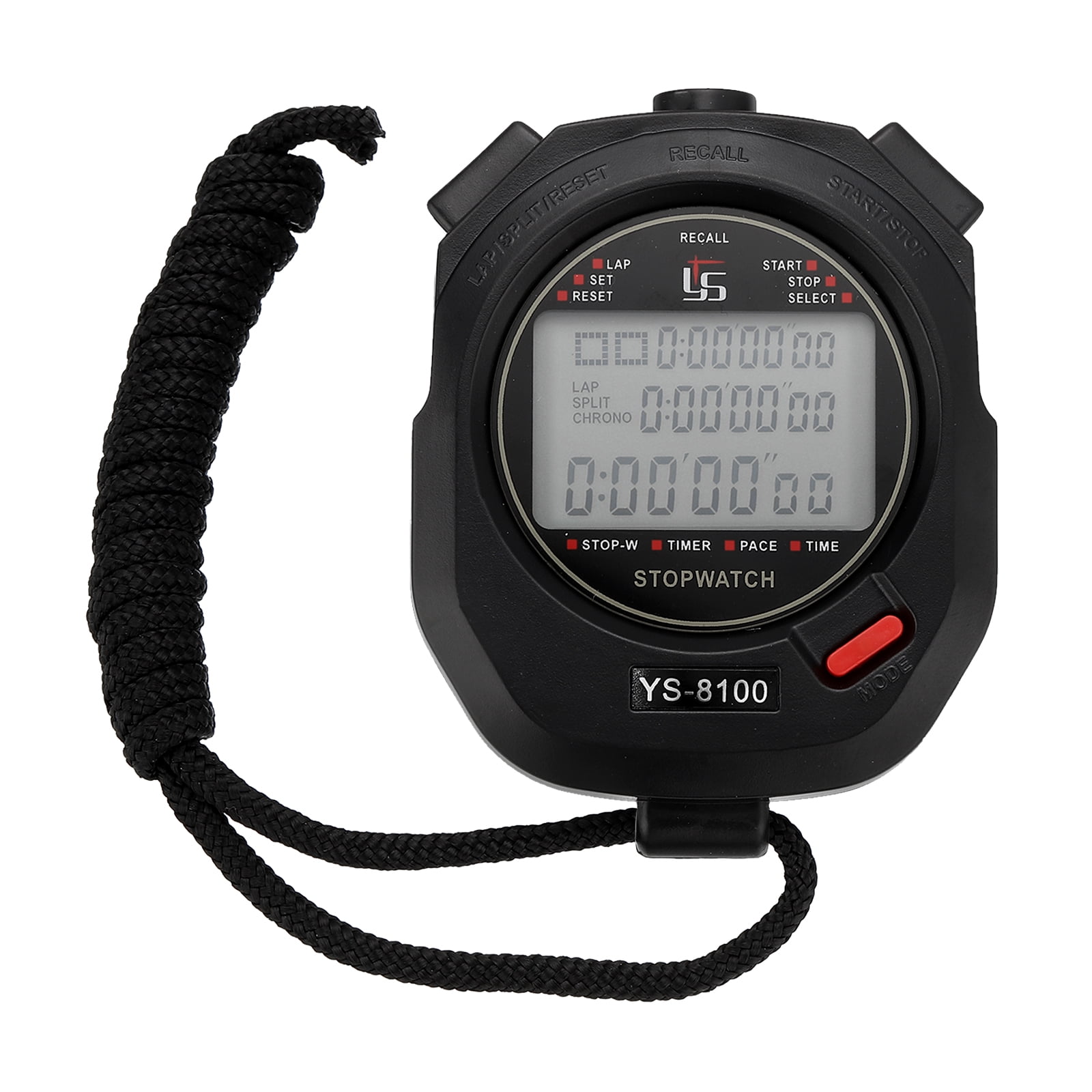 Sport Stopwatch Timer 100 Lap Memory 0.01 Second Timing Stop Watch ...