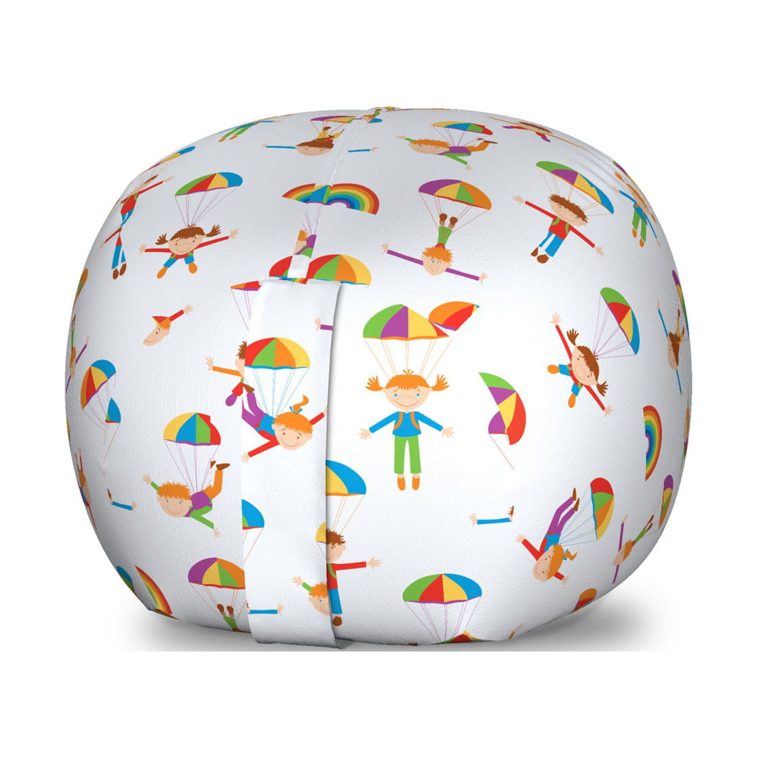 Sport Storage Toy Bag Chair, Parachute Jumping Girl with Pigtail ...