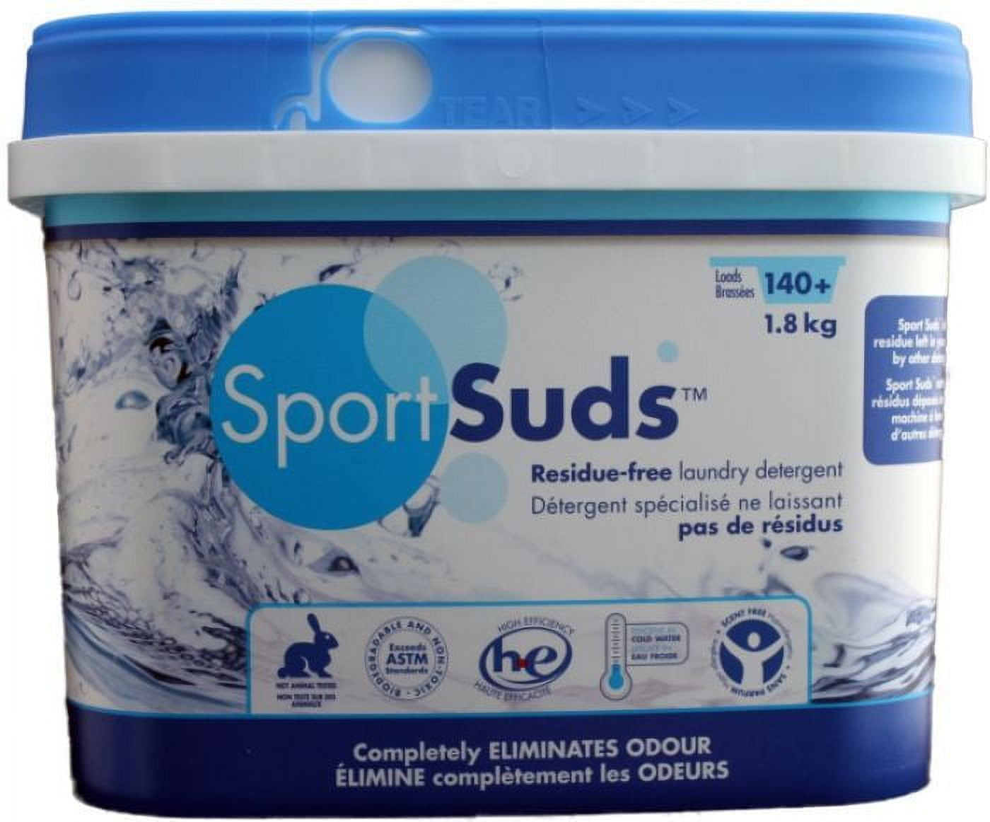 Sport Suds Detergent, 1.8 kg Tub, 140+ Loads - Walmart.com