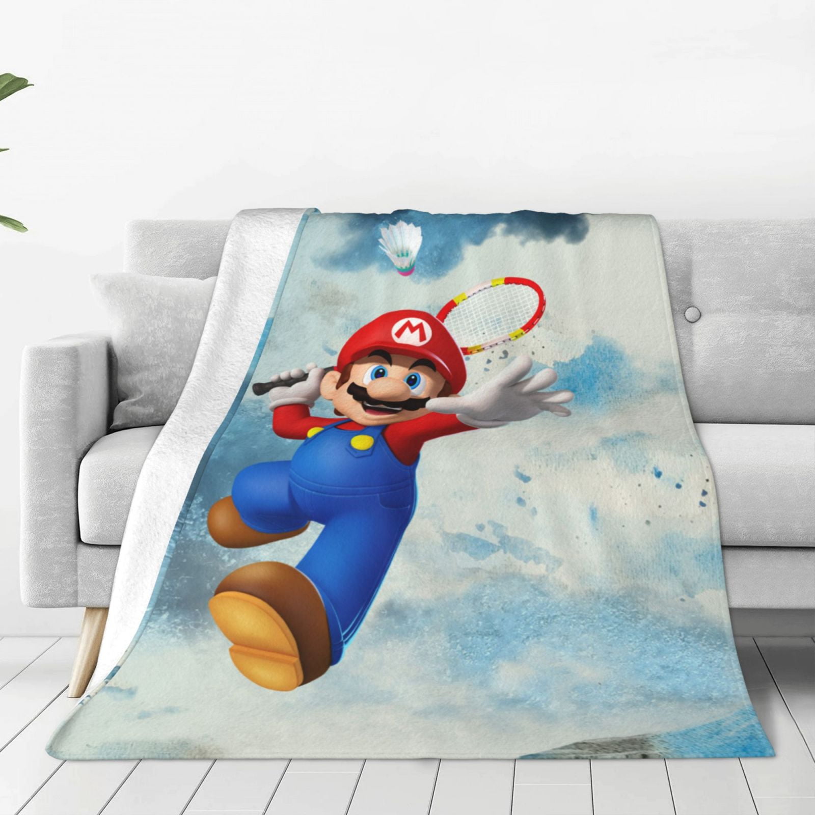 Sport Super Mario Flannel Blanket Cozy Ultra-Soft Micro Fleece Throw ...