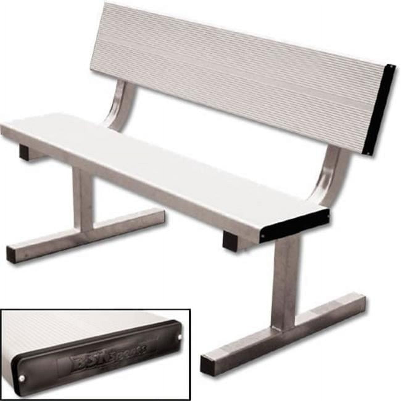 Sport Supply Group BEPH15 Anodized Aluminum Surface Mount Bench with ...