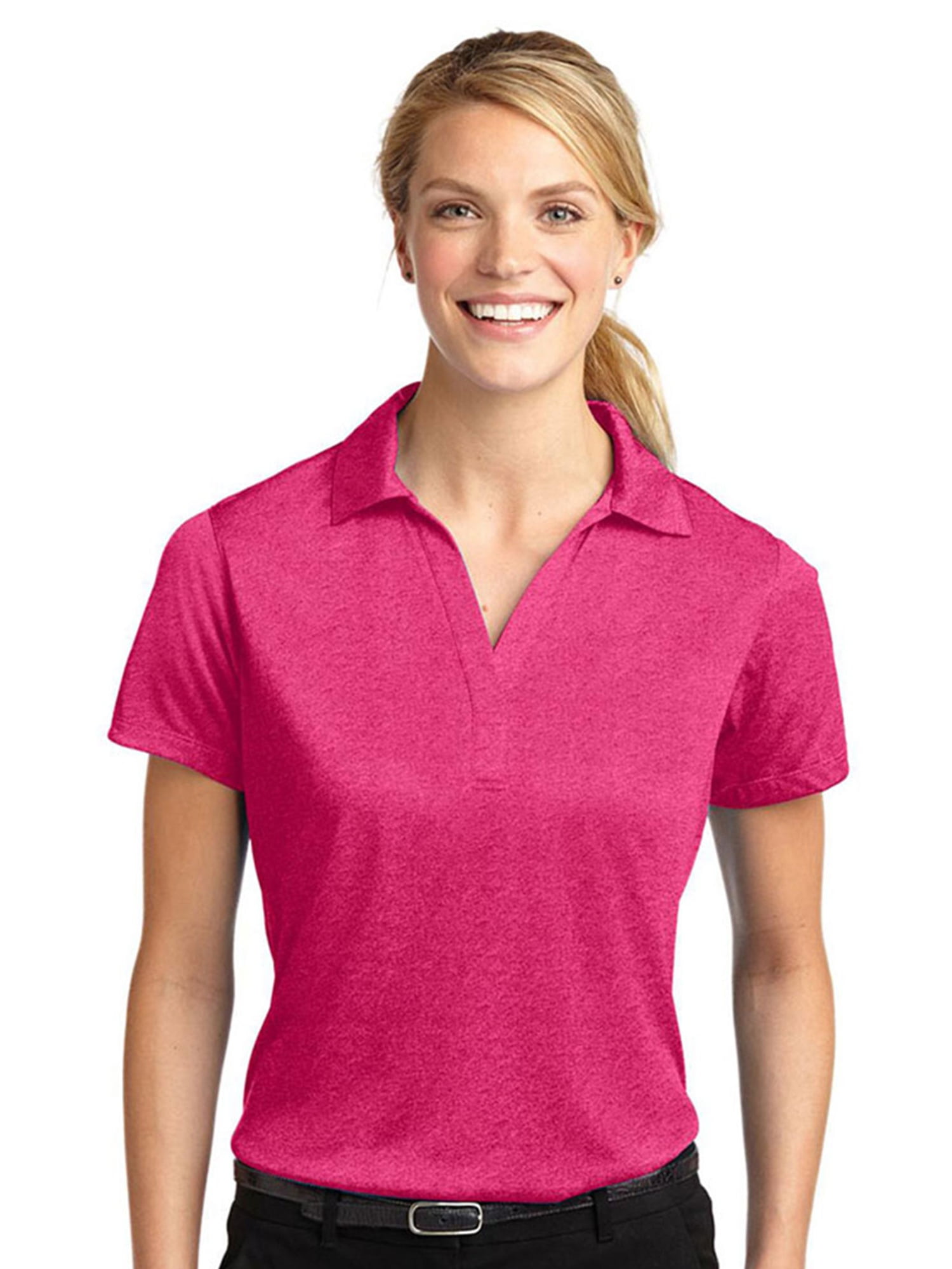 Sport-Tek Women's Heather Contender Polo Shirt with Collar - Walmart.com
