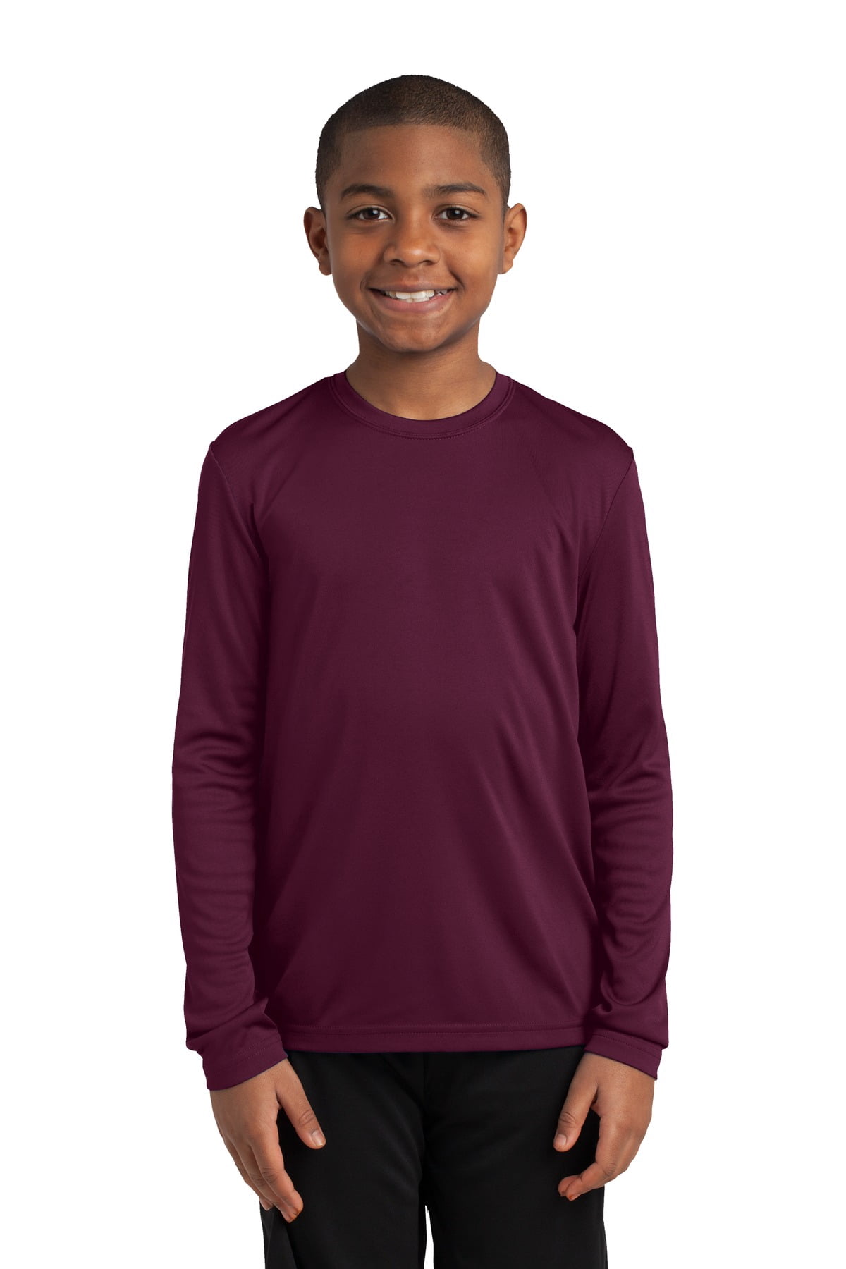 Sport-Tek Exercise Shirt YST350LS Unisex Child Long Sleeve PosiCharge ...