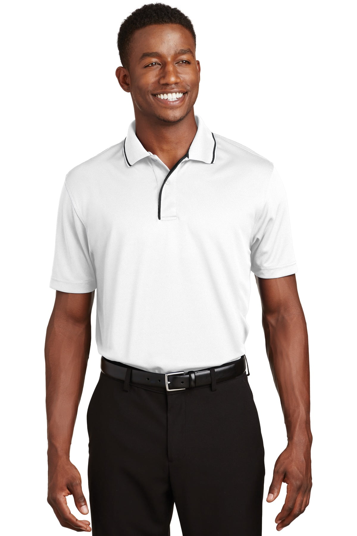 Sport-Tek K467 Mens Dri-Mesh Polo with Tipped Collar and Piping Polo ...