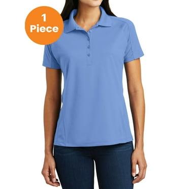 Sport-Tek L474 Ladies Dri-Mesh Pro Polo Shirt, Carolina Blue, S ...