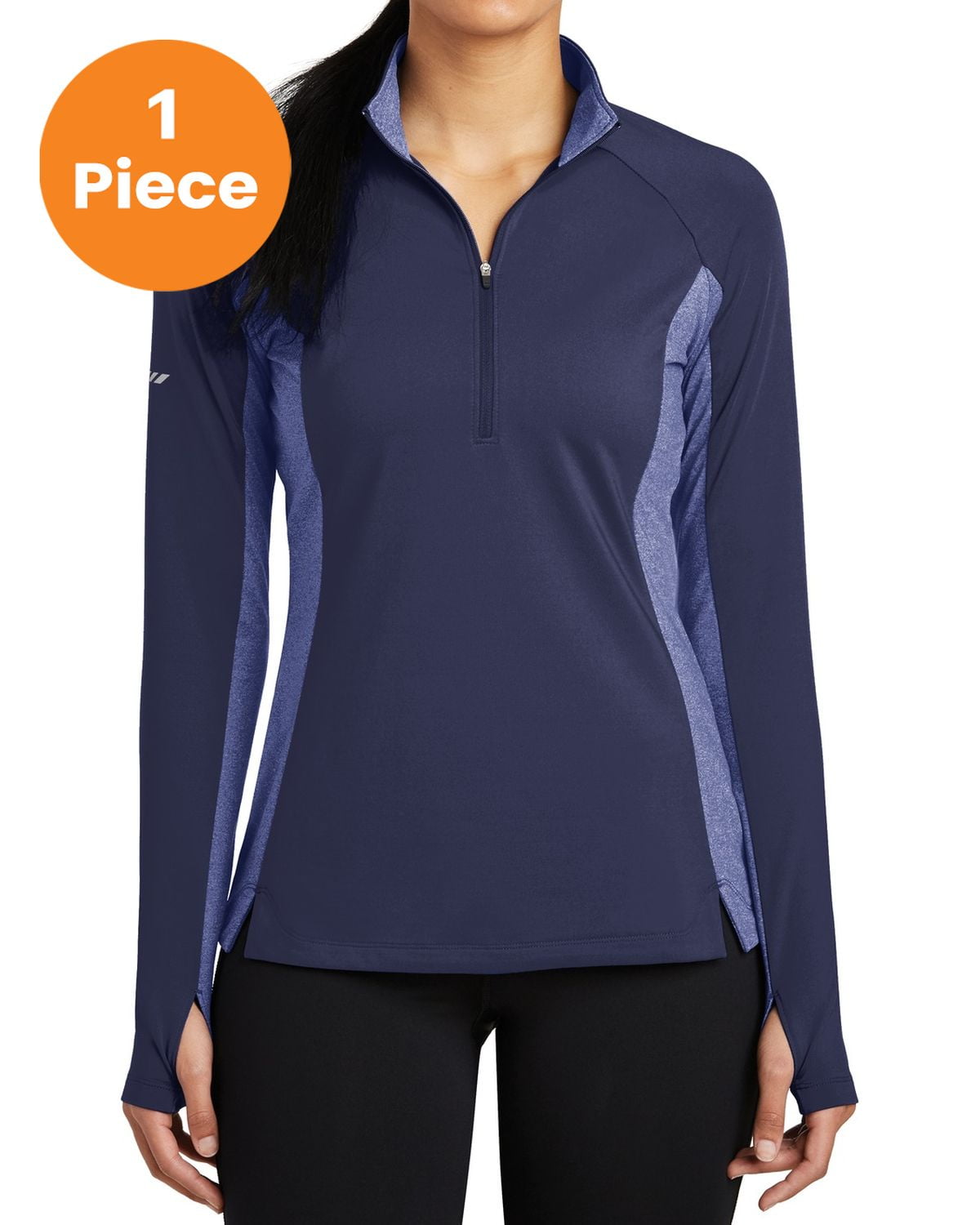 Sport-Tek LST854 Ladies Sport-Wick Stretch Contrast 1/2-Zip Pullover ...