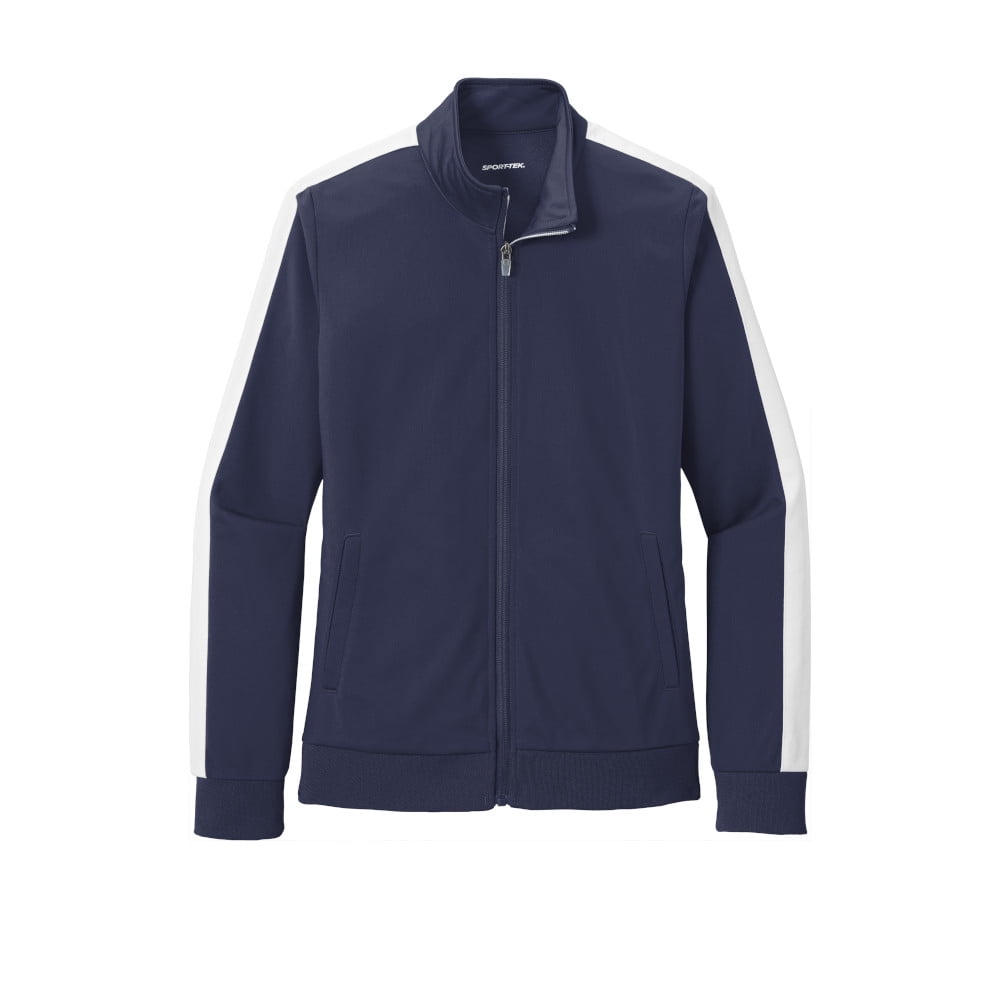Sport-Tek LST94 Ladies Full-Zip Tricot Track Jacket , True Royal/ White ...