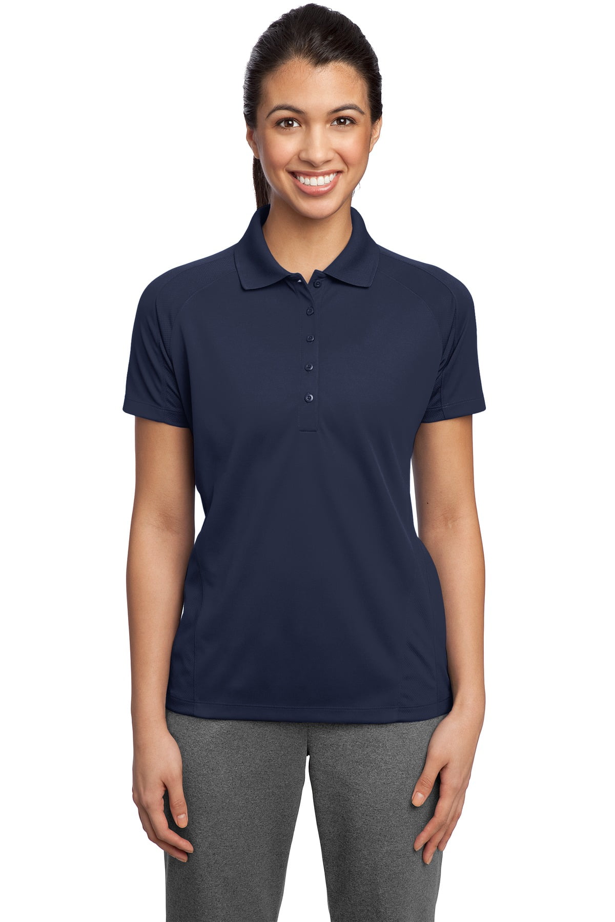 Sport-Tek Ladies Dri-Mesh Pro Polo - Walmart.com