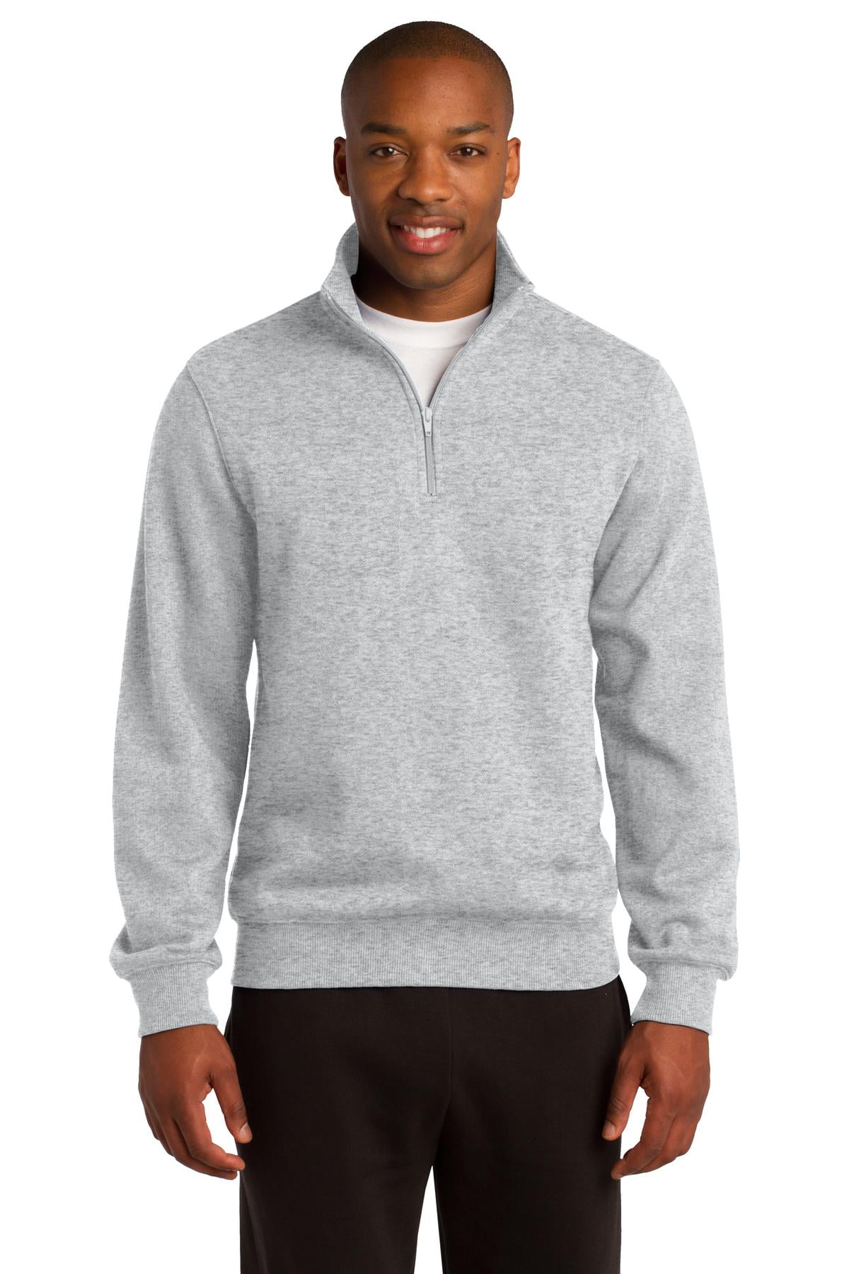 Sport-Tek Men's Colorfast 1/4-Zip Waistband Sweatshirt - Walmart.com